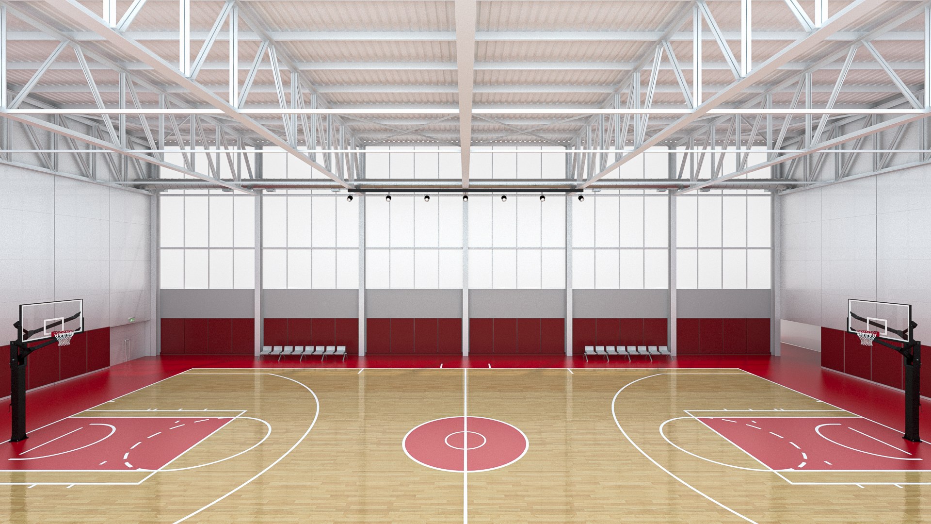 Basketball Gym 01 3D Model - TurboSquid 1821714