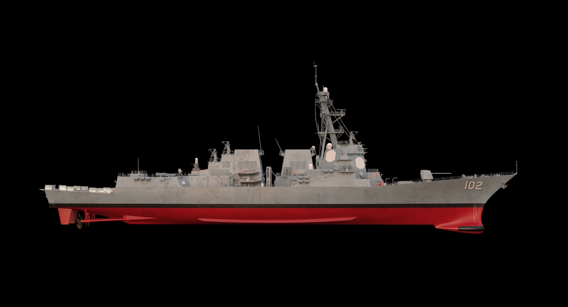 Uss Sampson 3d Model