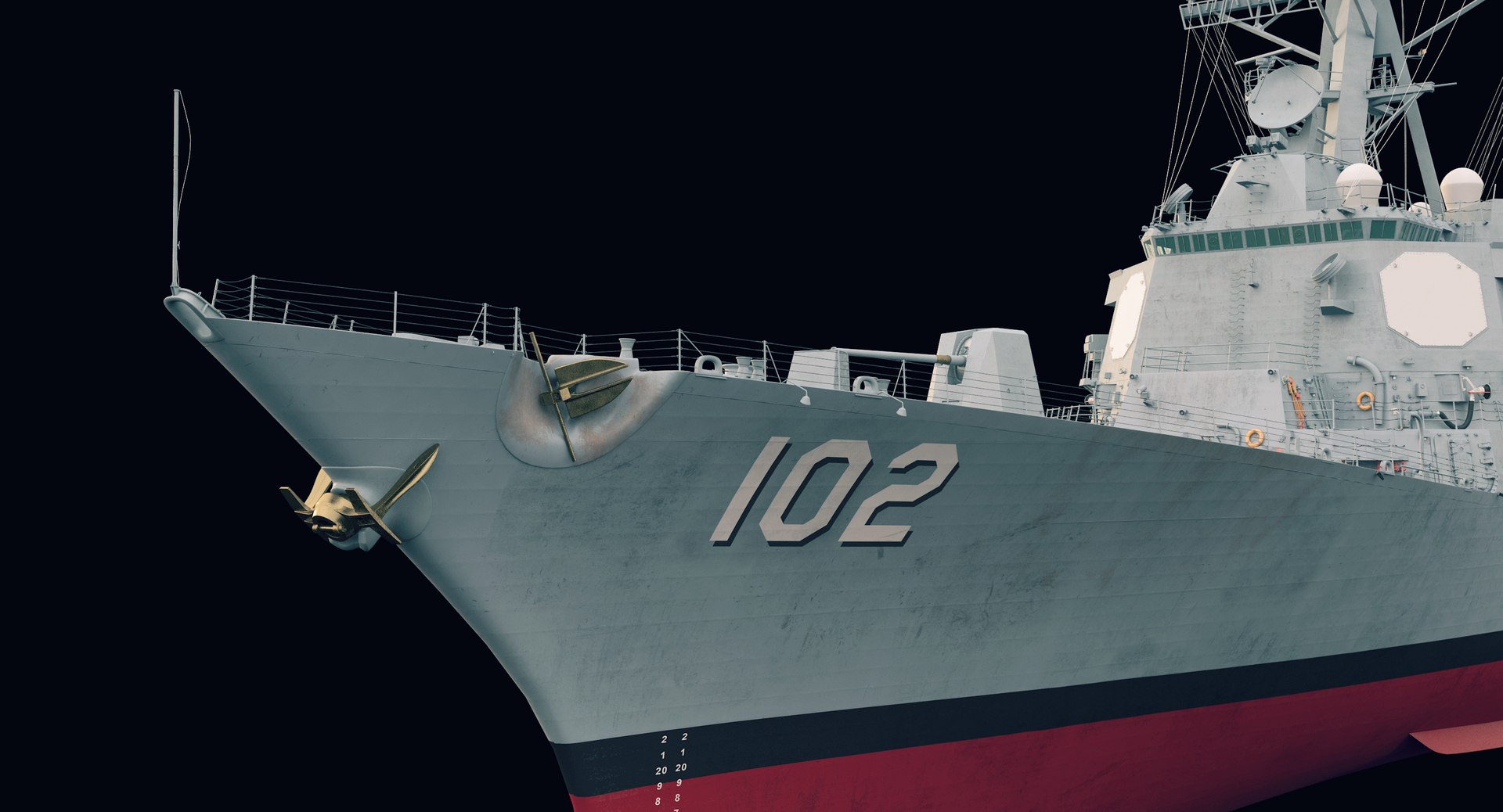 Uss Sampson 3d Model