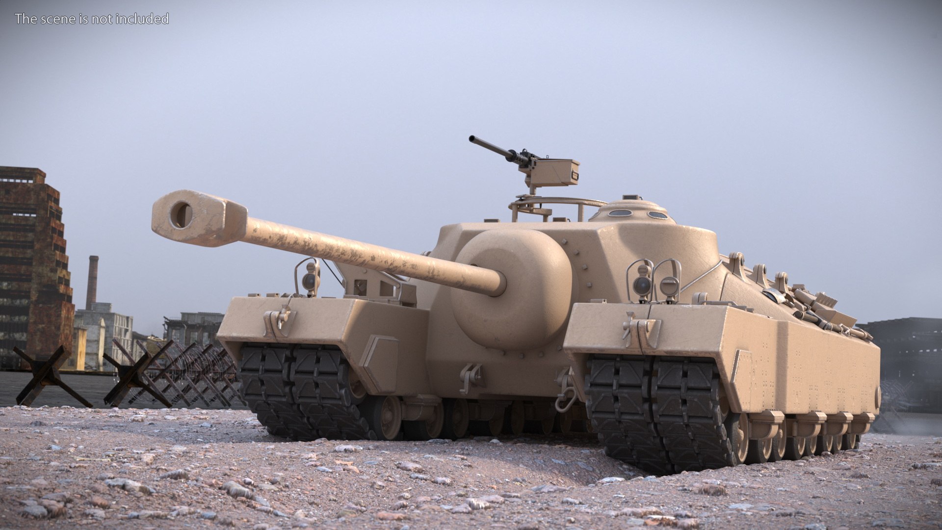 3D WWII Era Assault Tank Desert Color - TurboSquid 2471925