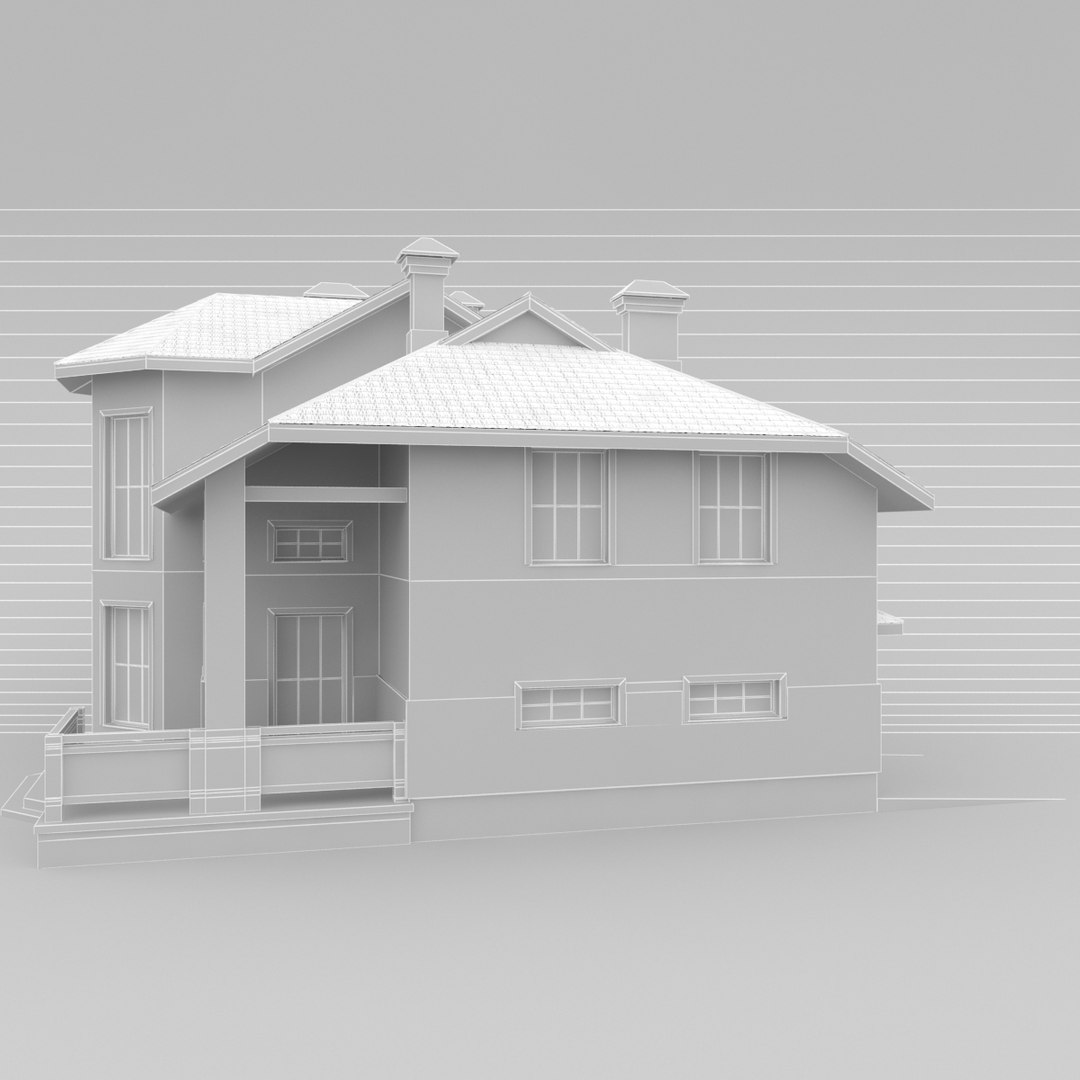 3d Cottage Exterior Building