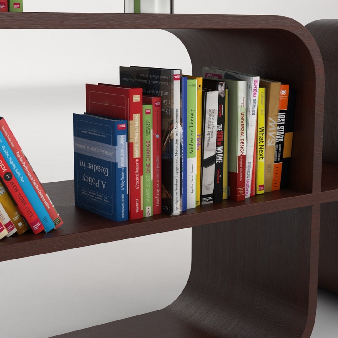 3d bookshelf 50 books