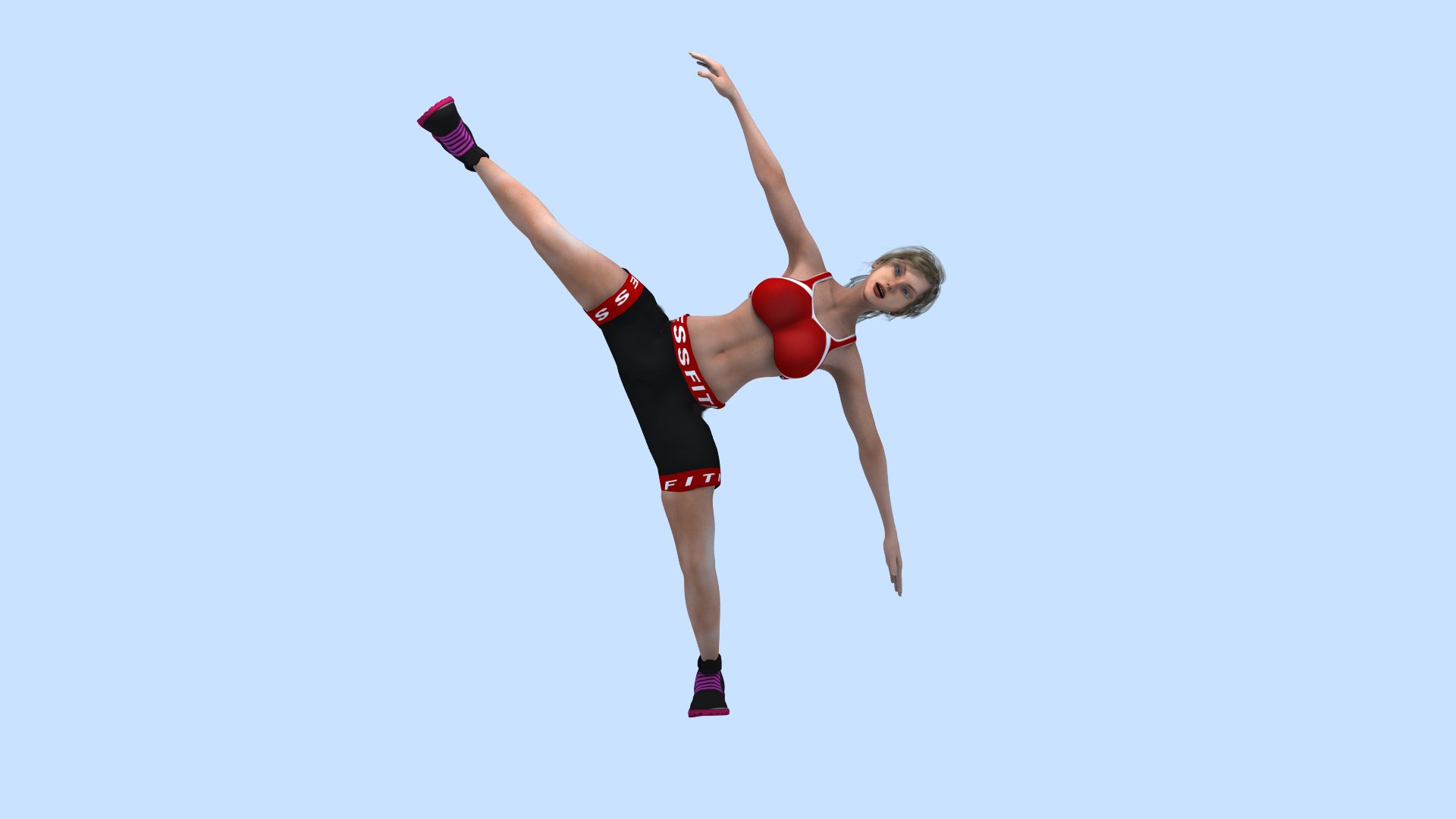 Athlete Female Rigged Character 3D - TurboSquid 1171290