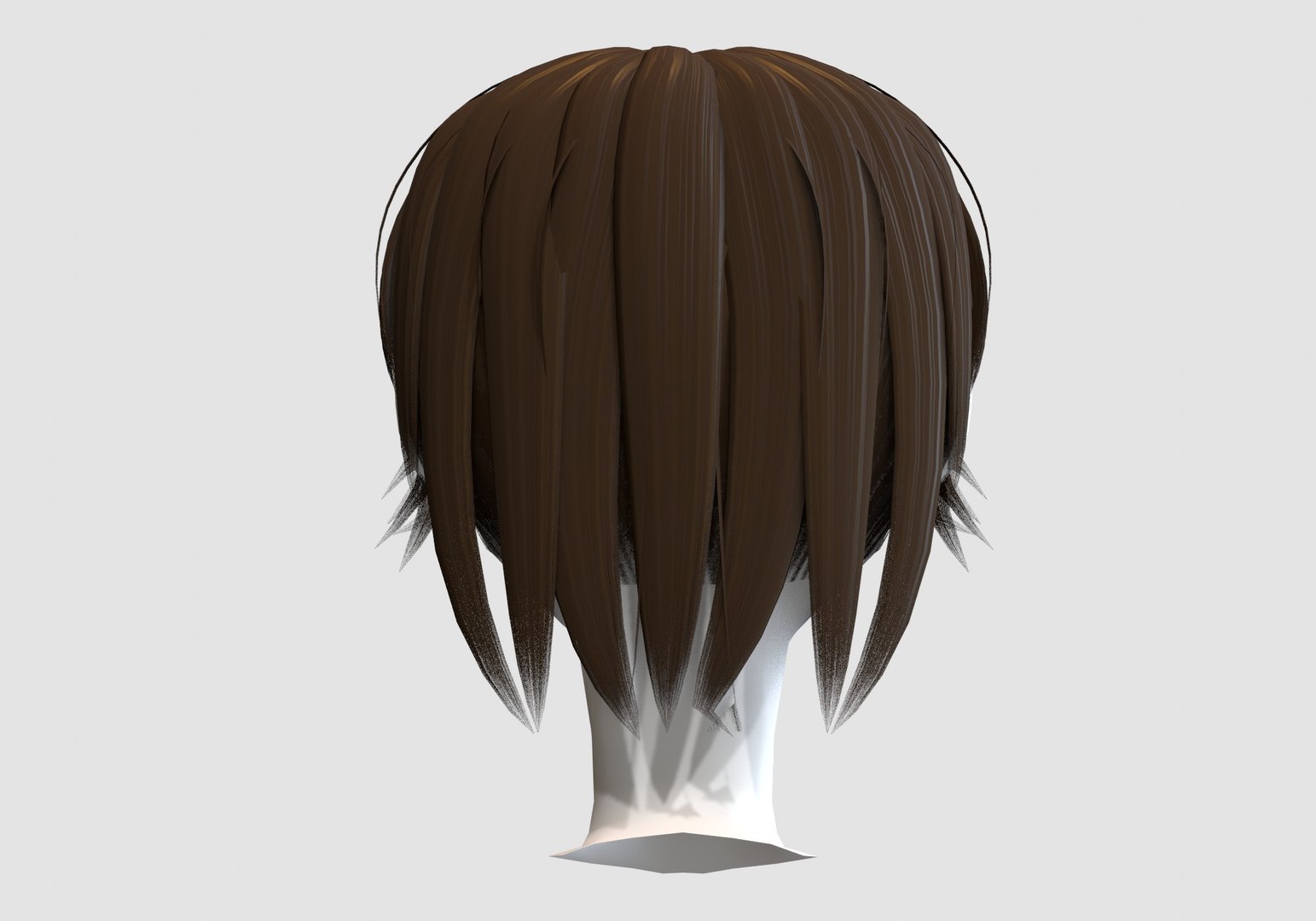 Wavy Anime Hairstyle 3D Model - TurboSquid 1929968