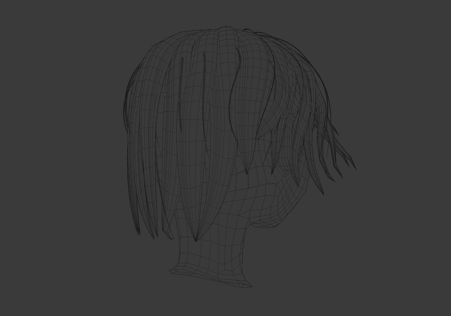 Wavy Anime Hairstyle 3D Model - TurboSquid 1929968