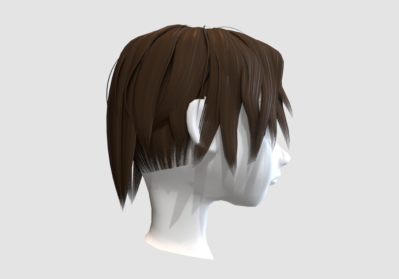 Wavy Anime Hairstyle 3D Model - TurboSquid 1929968