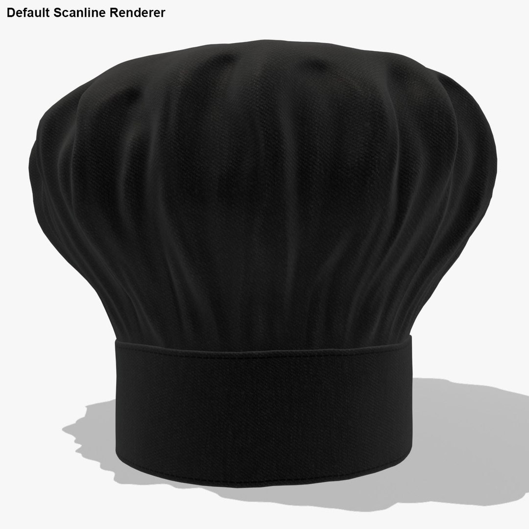 3d model realistic chef hat set