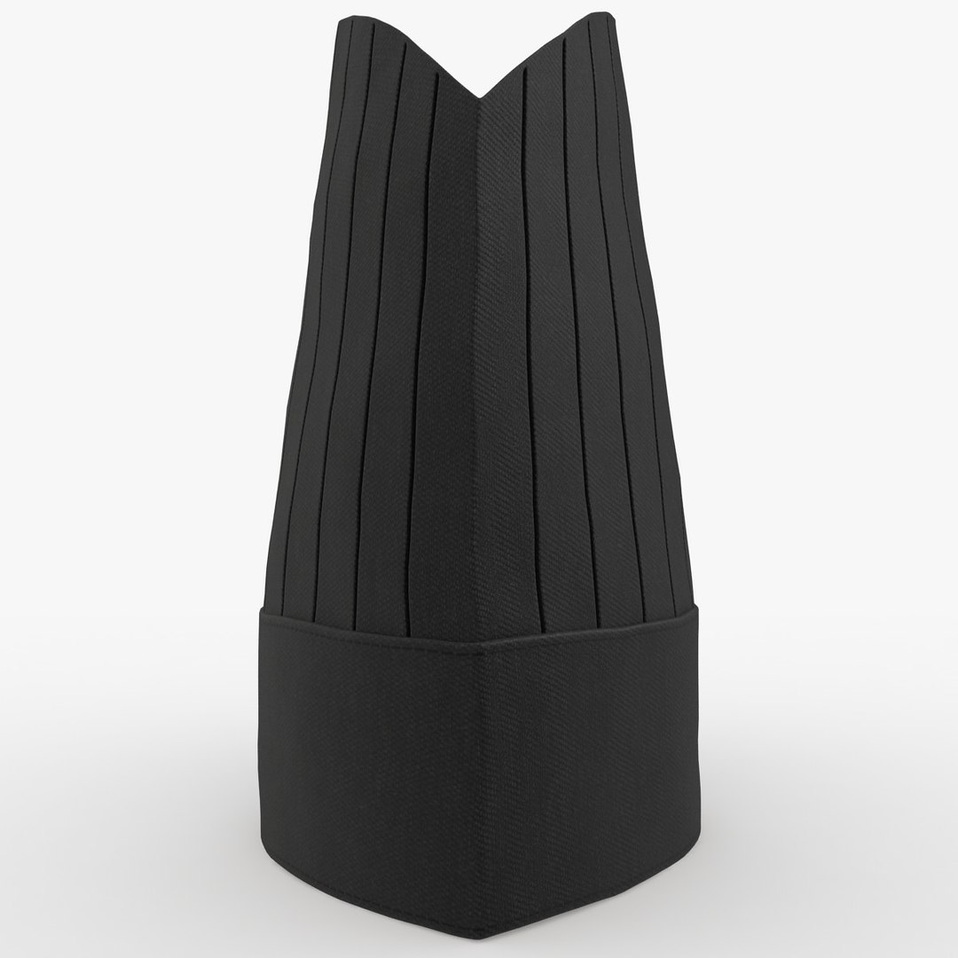 3d model realistic chef hat set