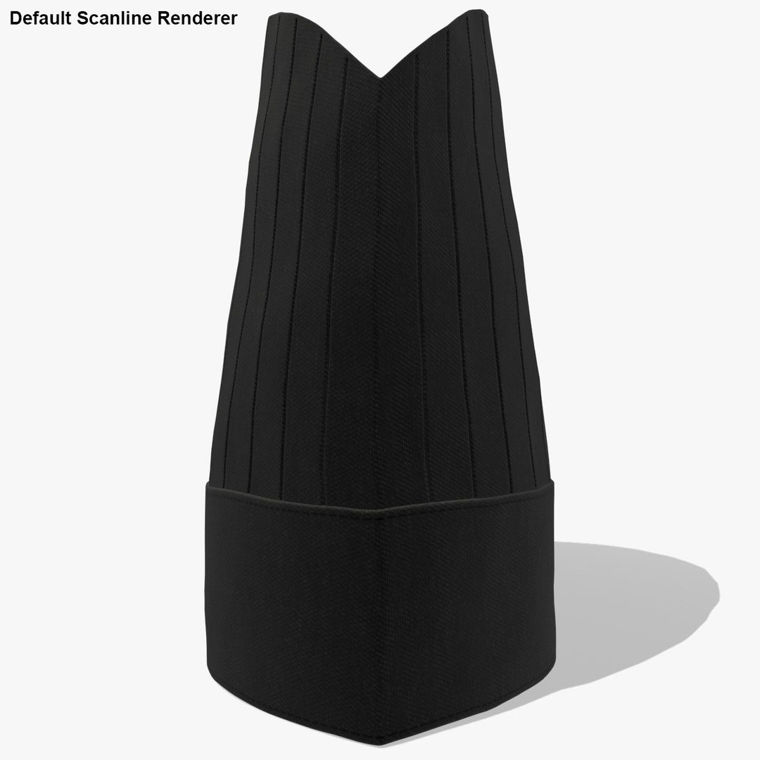 3d model realistic chef hat set