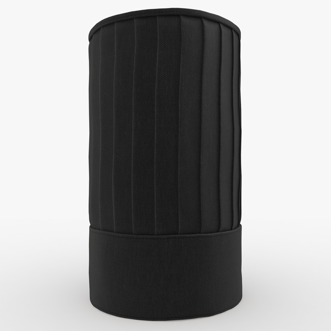 3d model realistic chef hat set