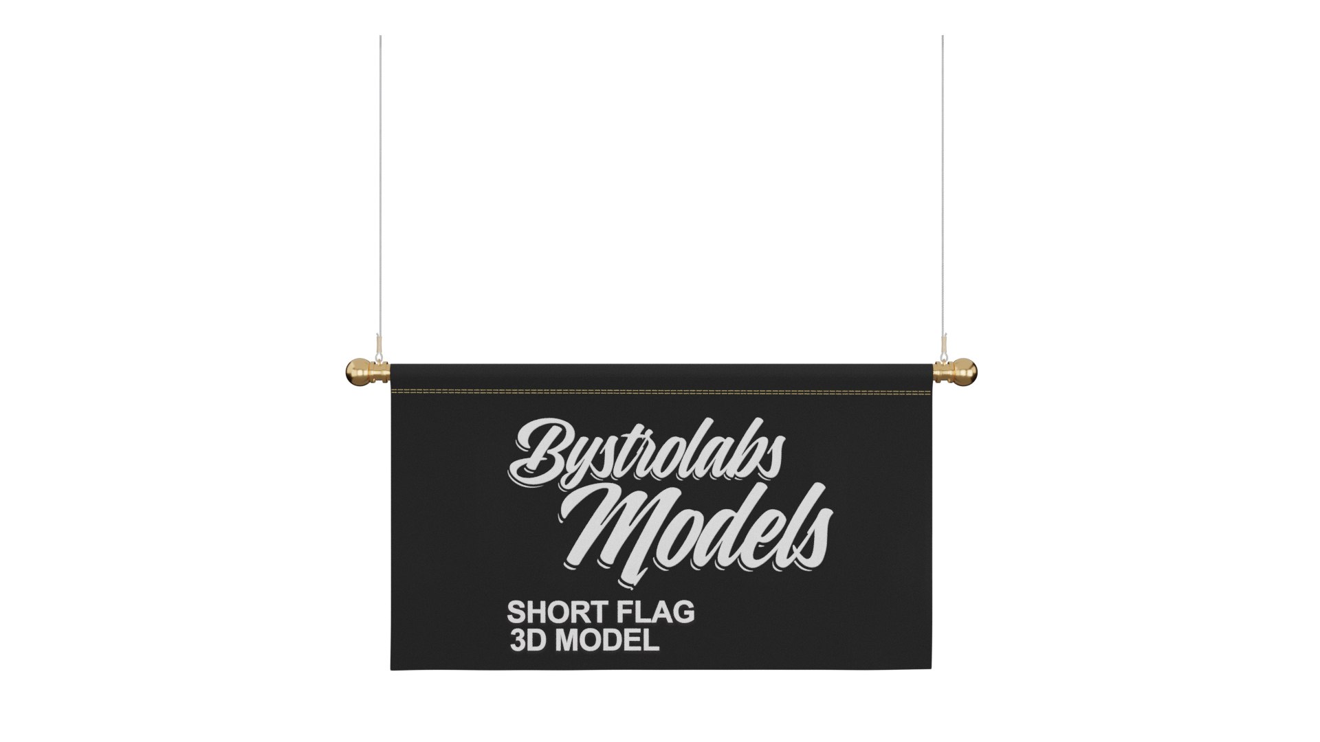 Short Black Flag 3D Model - TurboSquid 2216483