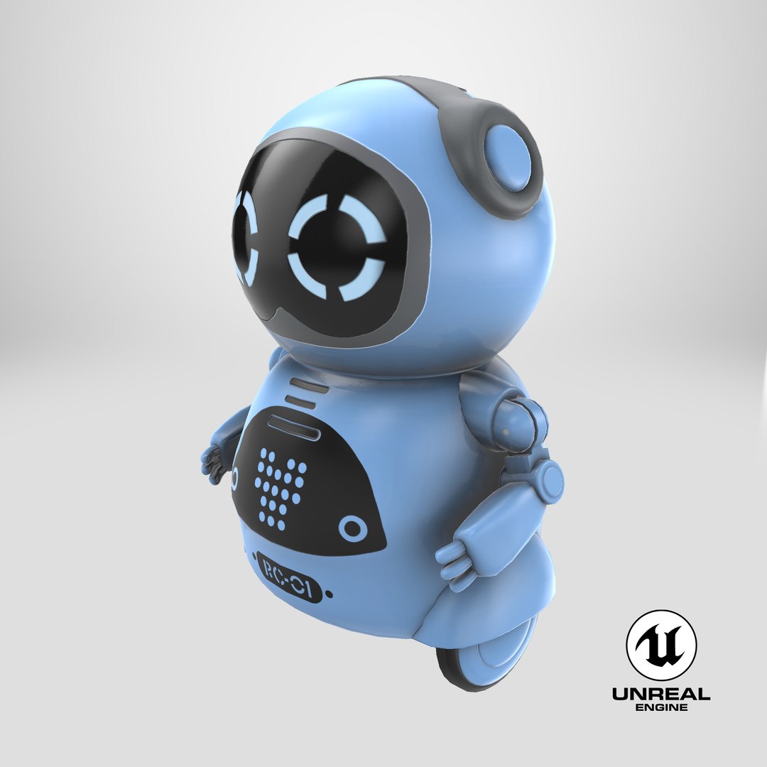 Blue Cute Robot Toy 3D Model - TurboSquid 2120746