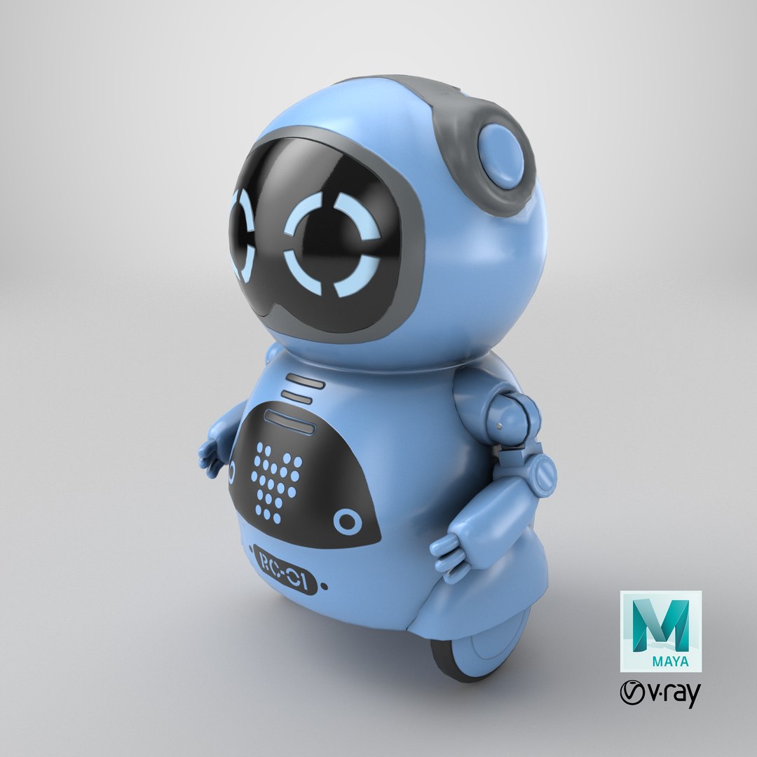 Blue Cute Robot Toy 3D Model - TurboSquid 2120746