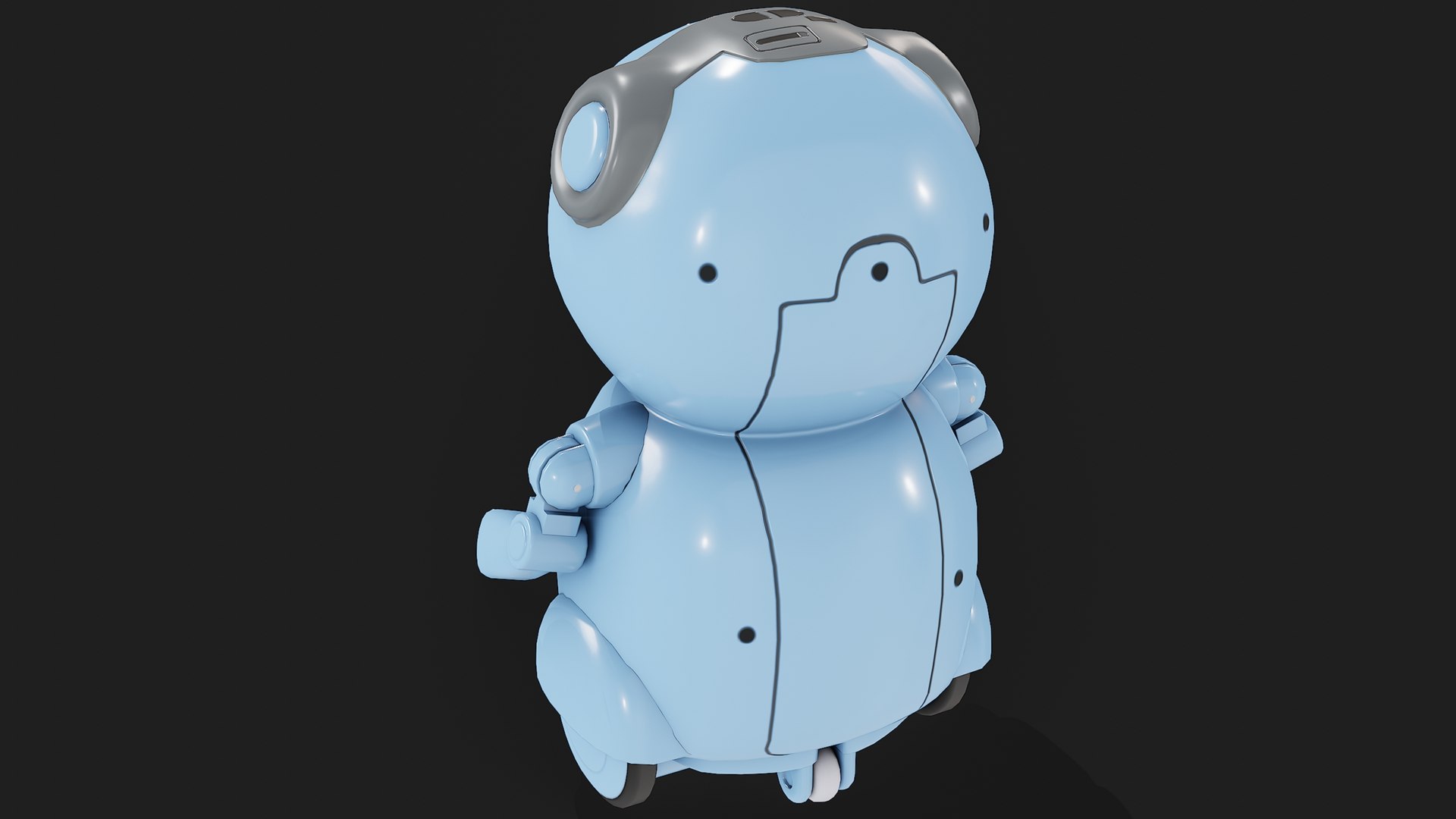 Blue Cute Robot Toy 3D Model - TurboSquid 2120746
