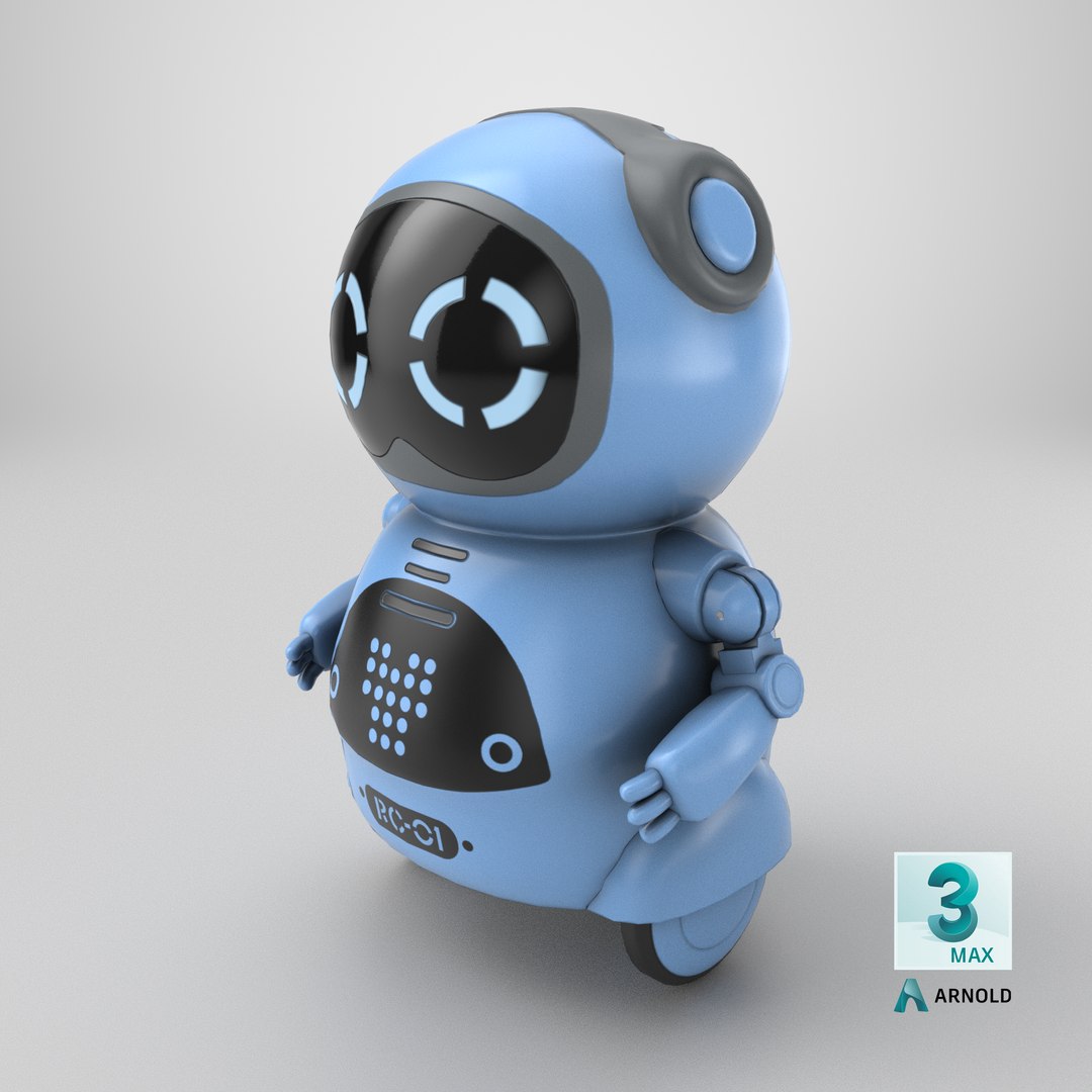 Blue Cute Robot Toy 3D Model - TurboSquid 2120746