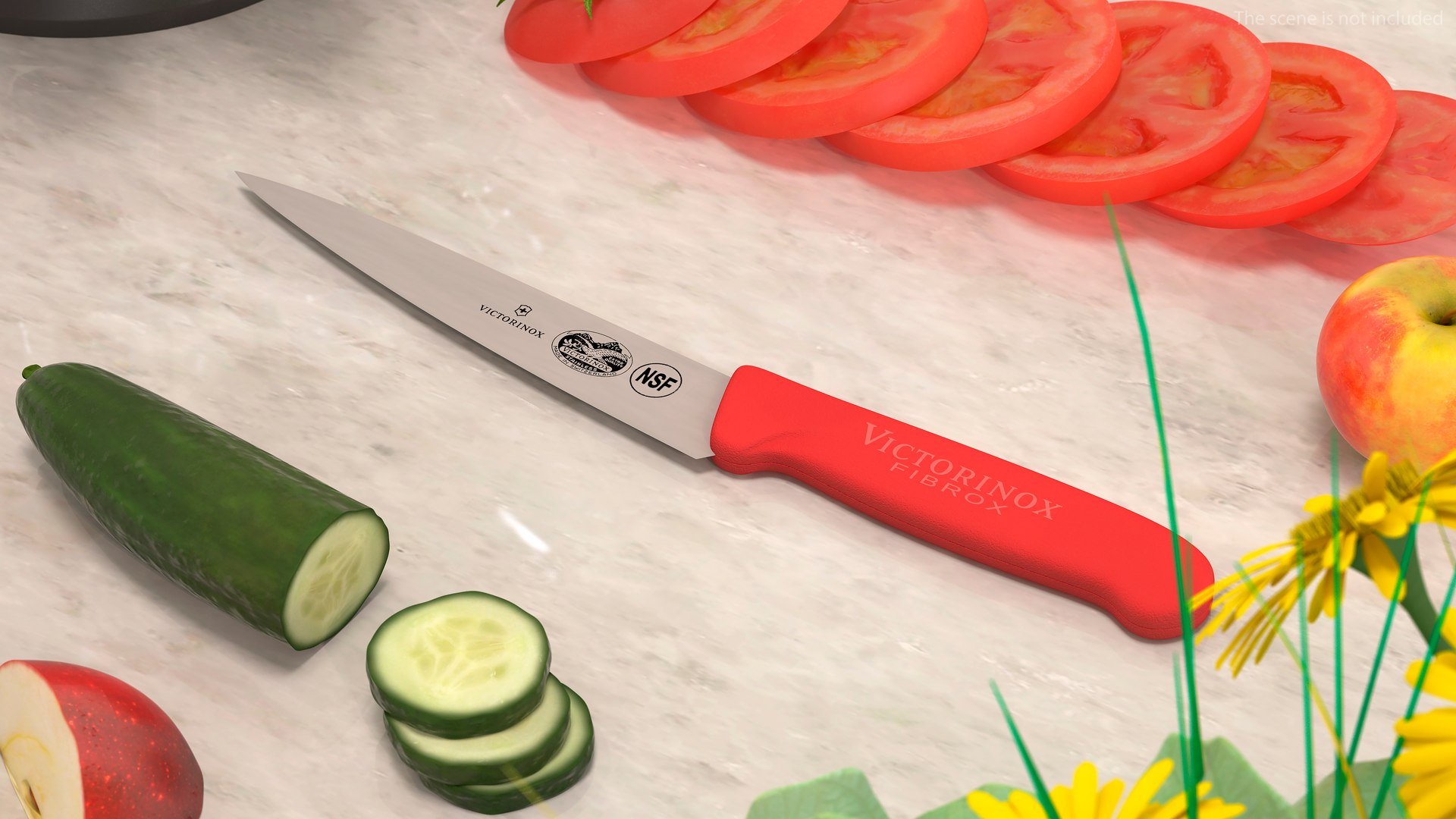 Red Kitchen Chef Pro Knife Victorinox Model - TurboSquid 2108498