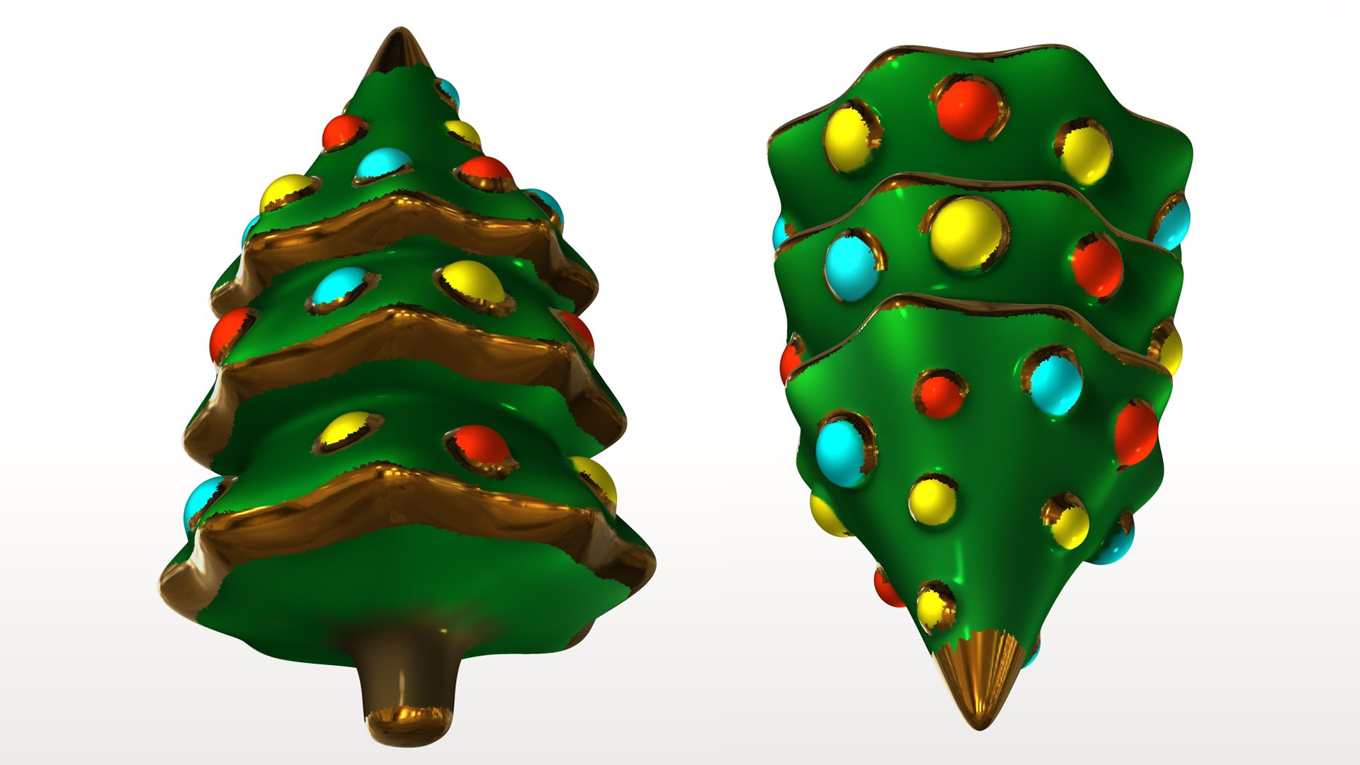 Toy New Year Tree Ceramics 3D - TurboSquid 2414820
