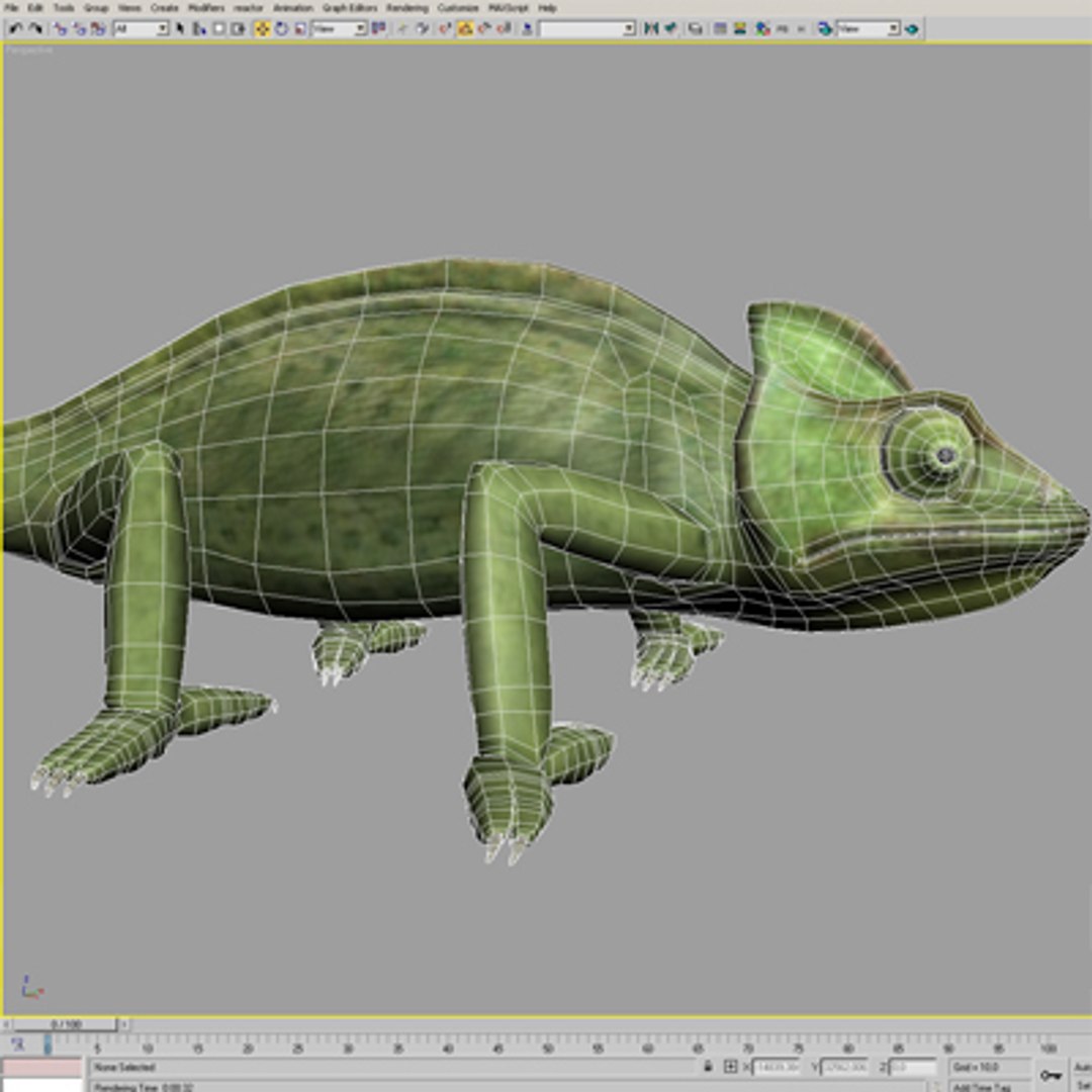 chameleon 3d model