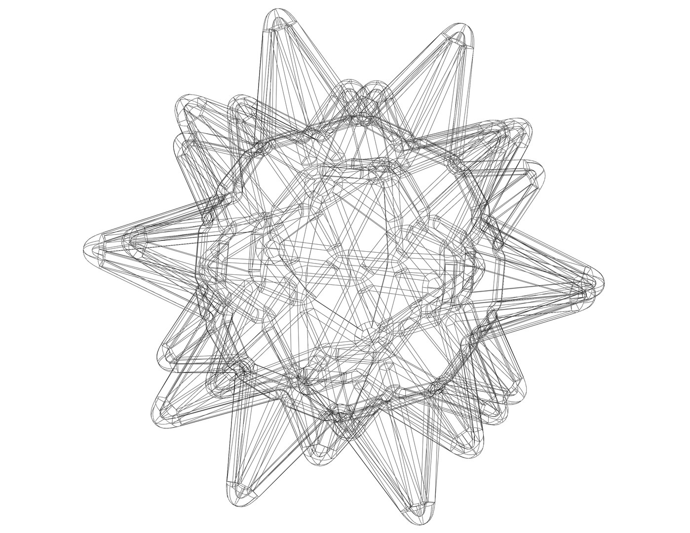 Wireframe Shape Stellated Truncated Icosahedron Model - TurboSquid 2209774