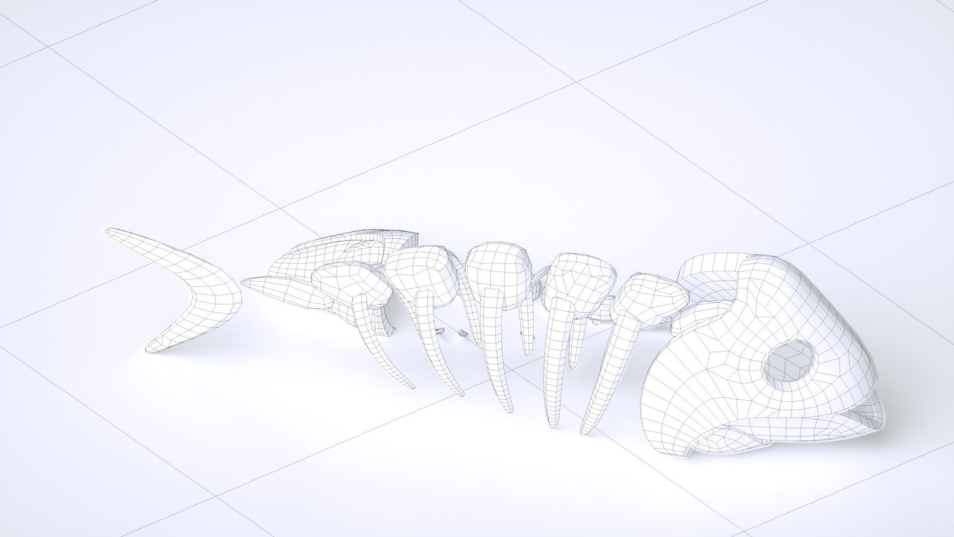 3D model fish bone fossil - TurboSquid 1922083