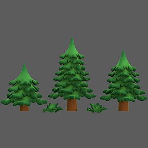 3D Trees Cartoon V26 - TurboSquid 2043295