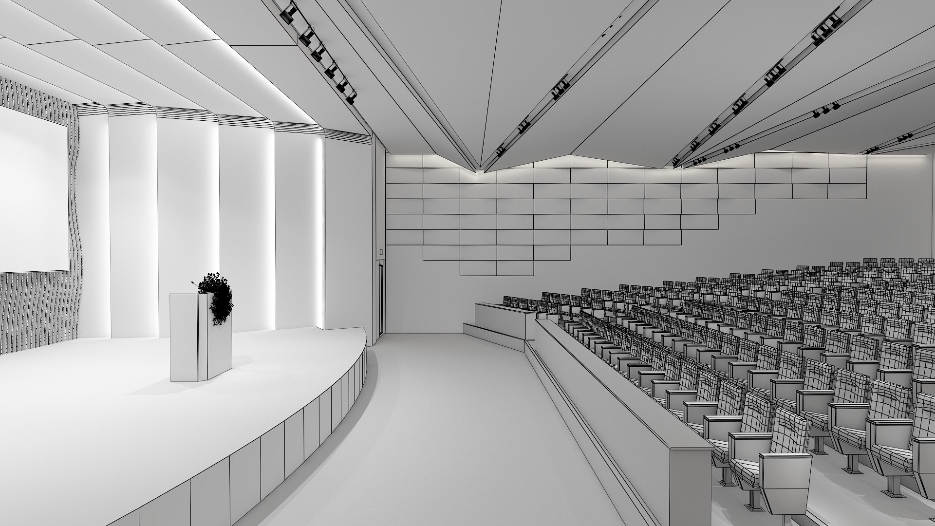 Lecture Hall 15 3D model - TurboSquid 2162345