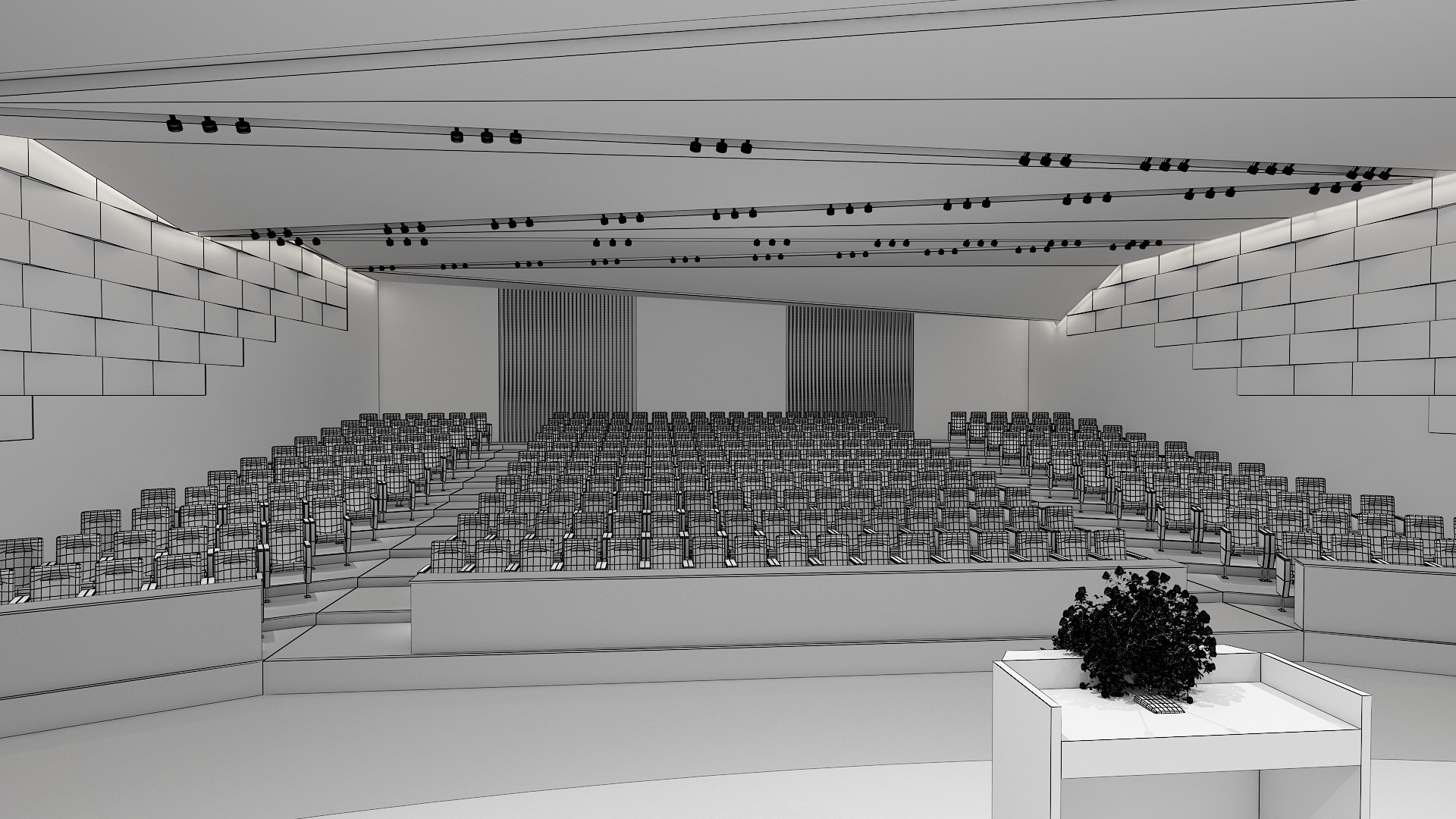 Lecture Hall 15 3D model - TurboSquid 2162345
