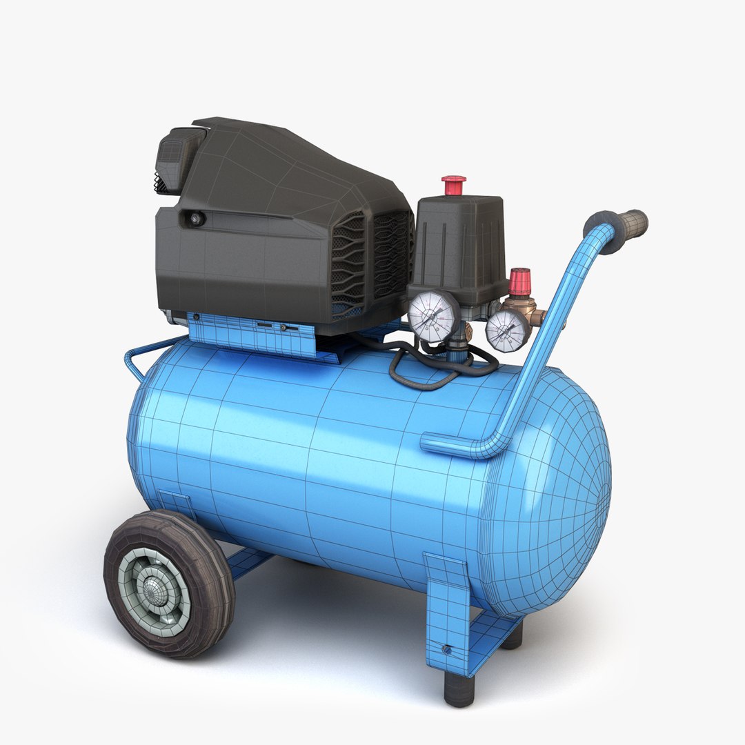 3D Blue Air Compressor - TurboSquid 1709962