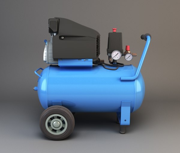 3D blue air compressor - TurboSquid 1709962