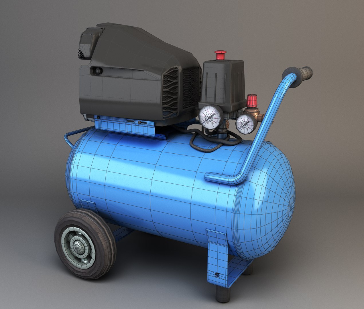 3D Blue Air Compressor - TurboSquid 1709962