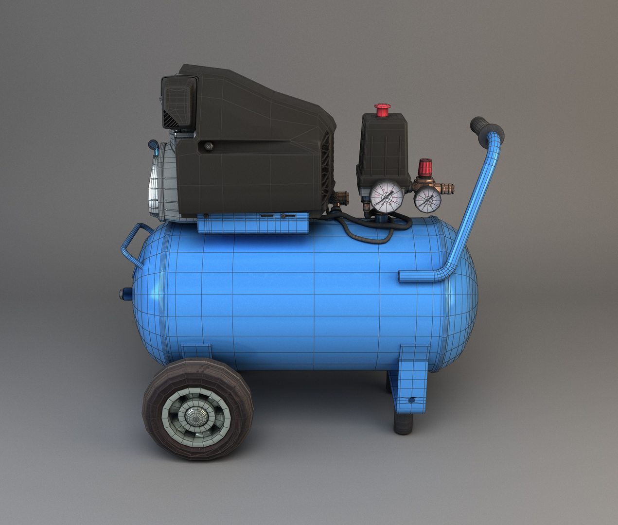 3D Blue Air Compressor - TurboSquid 1709962