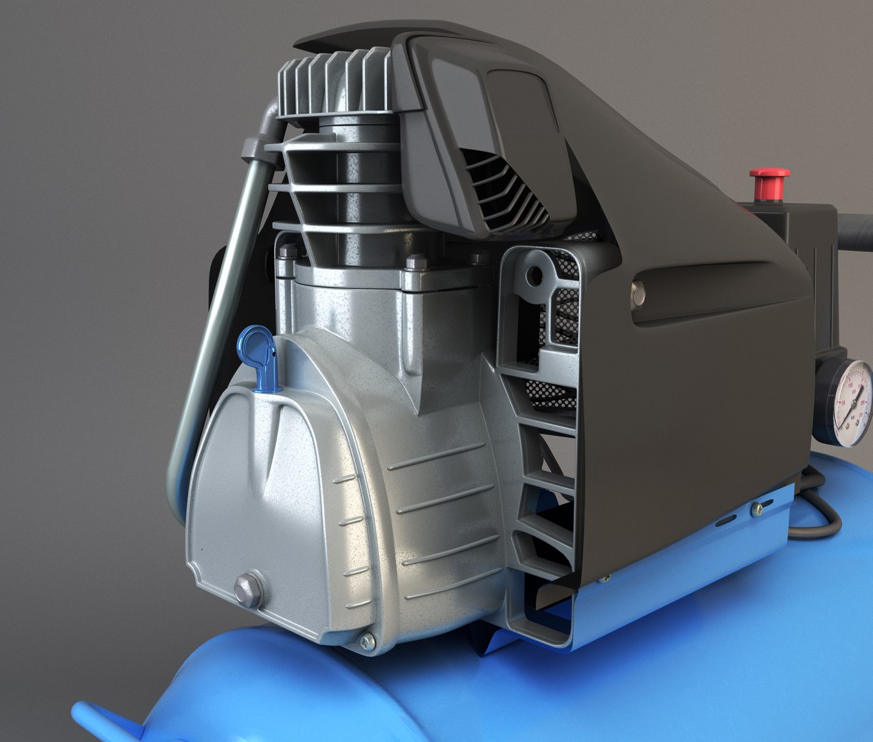 3D Blue Air Compressor - TurboSquid 1709962