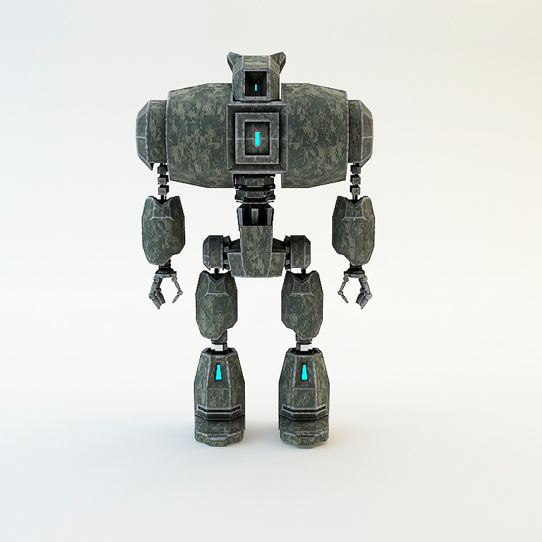 3d War Robot Set Model