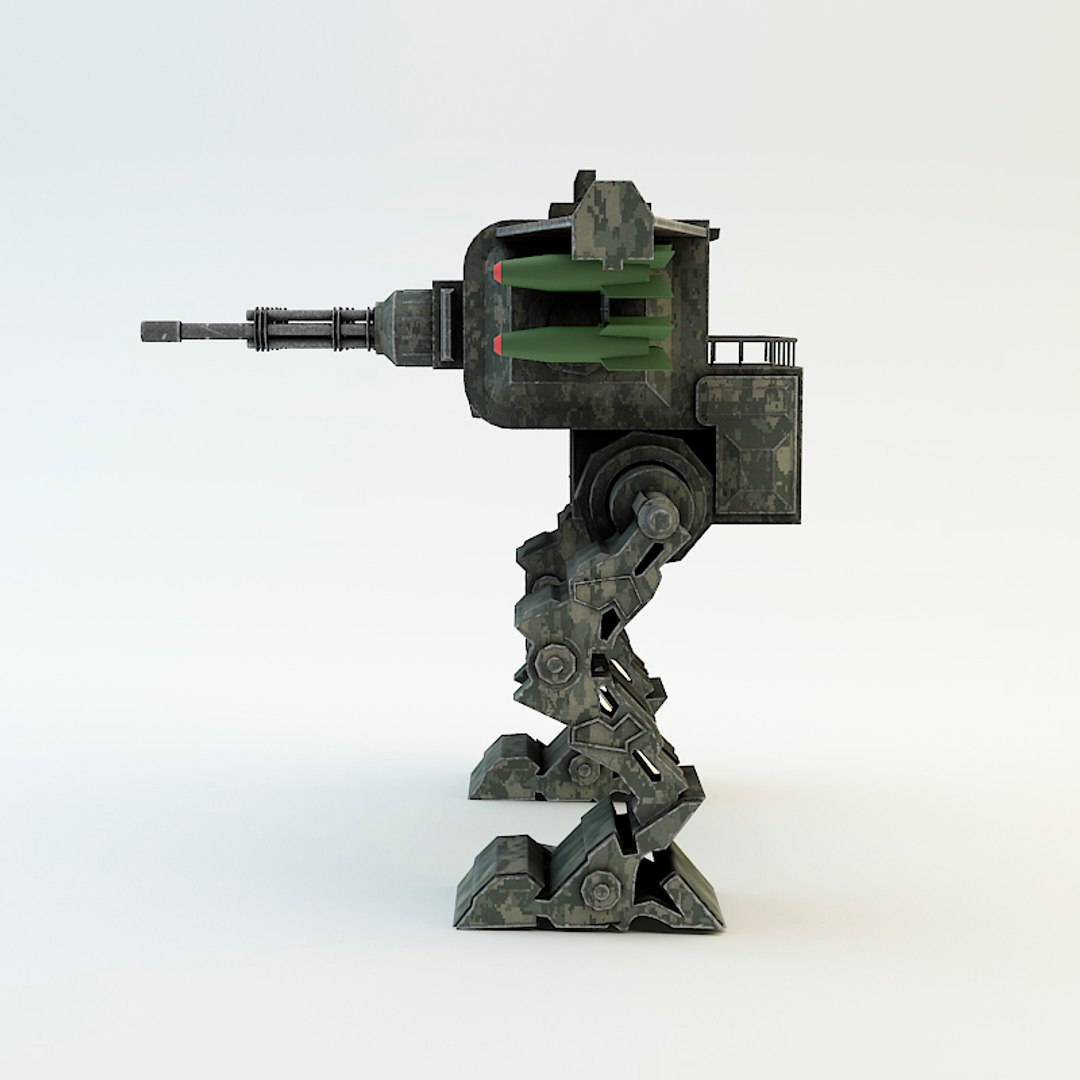 3d War Robot Set Model