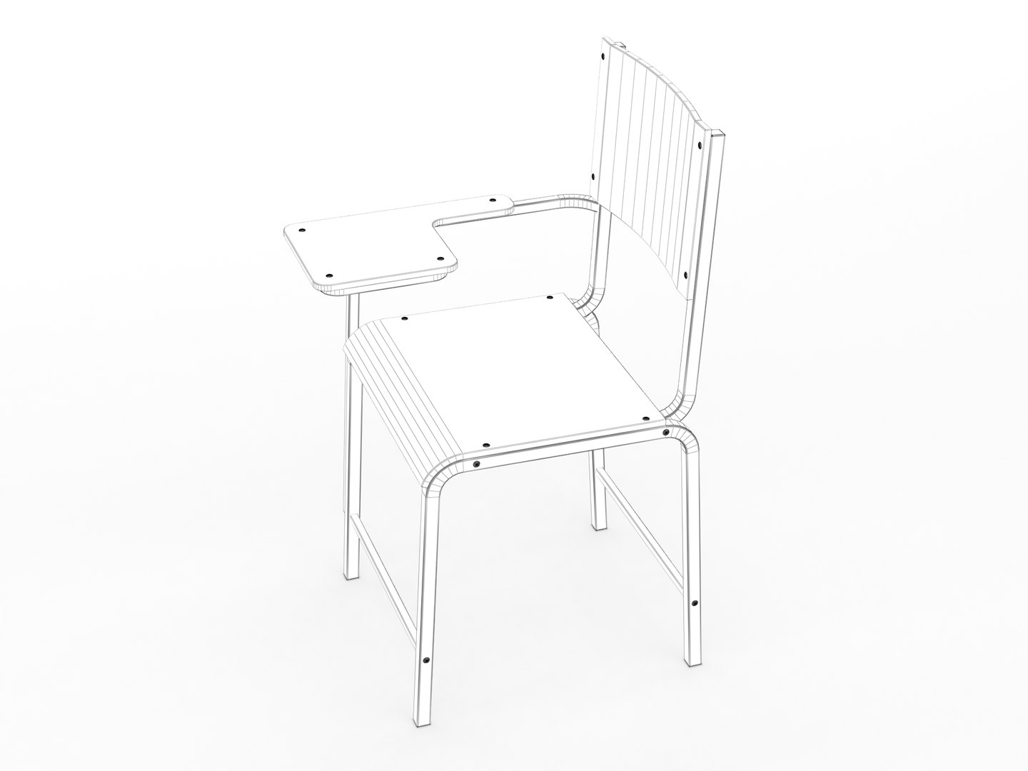 School classroom chair 3D model - TurboSquid 1446770