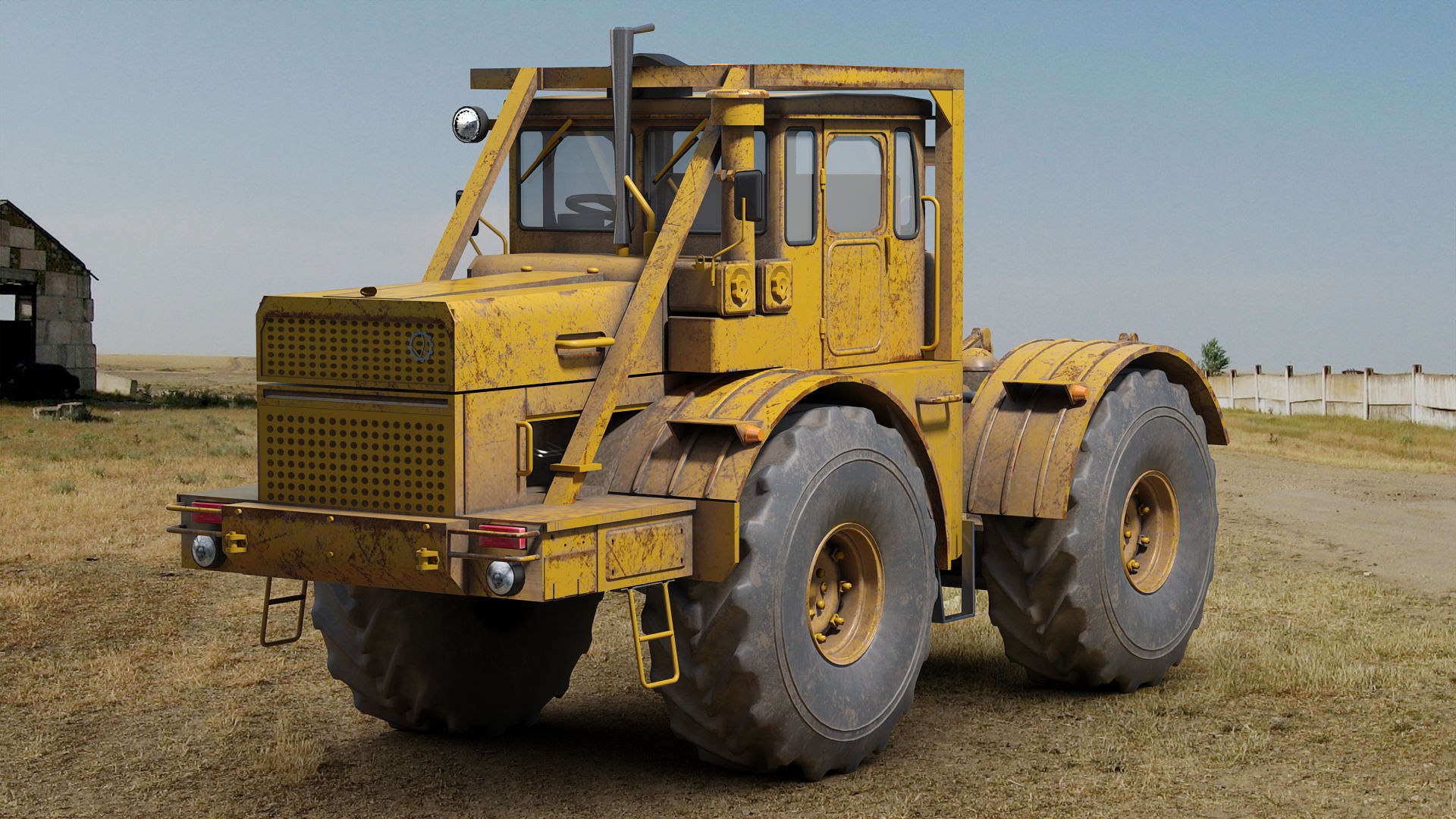 Heavy Tractor Kirovetz K700 3d Model