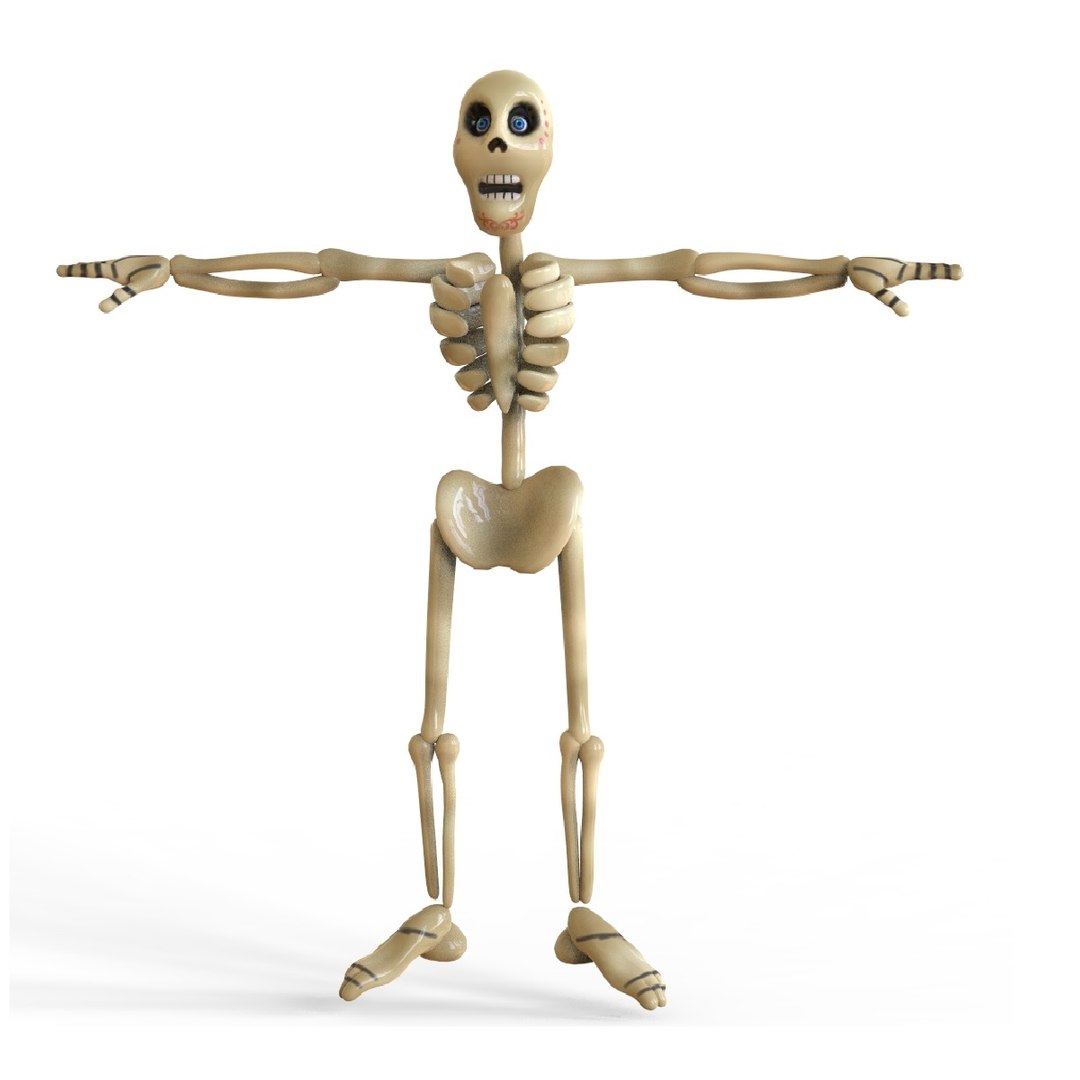 Skeleton Toon 3D Model - TurboSquid 1336997