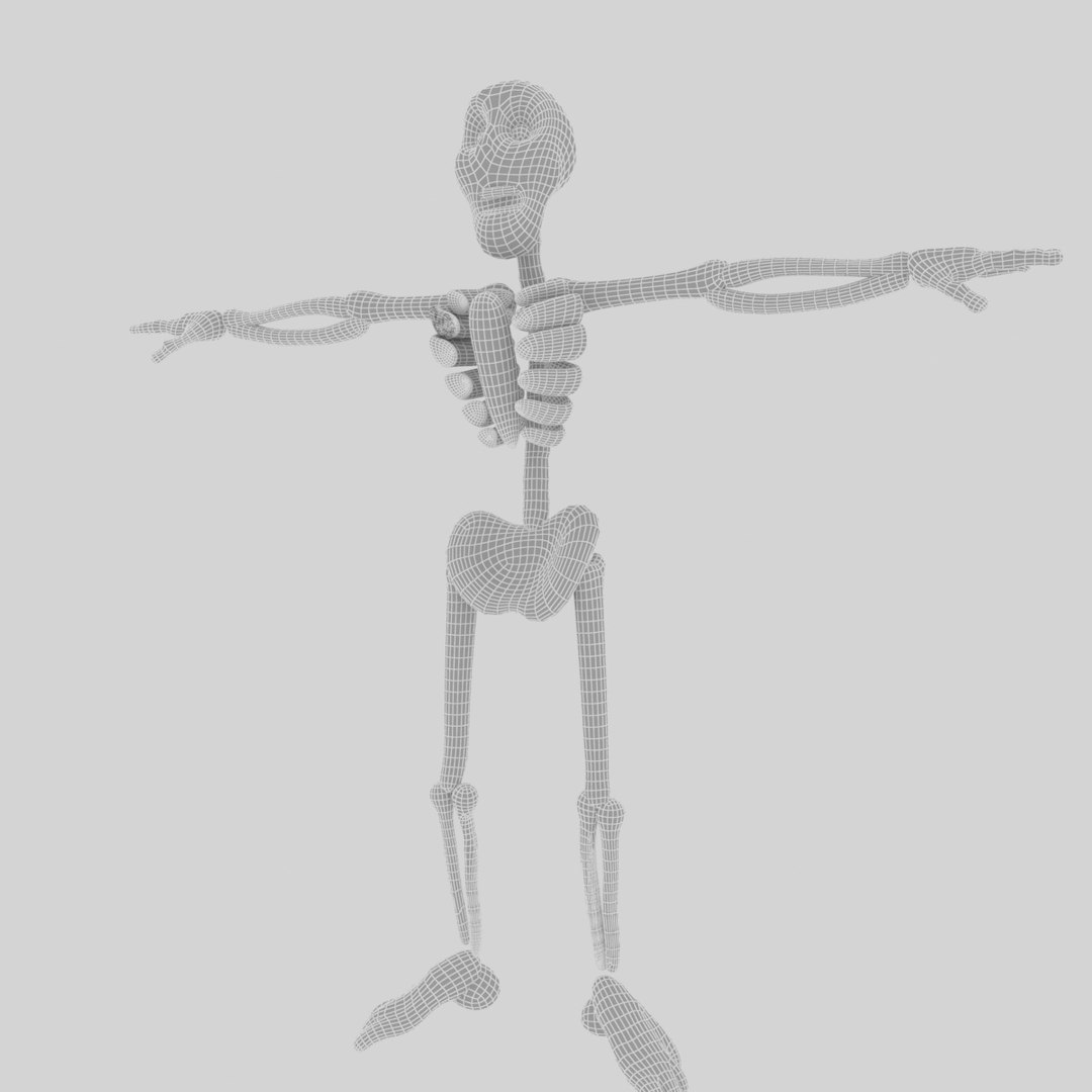 Skeleton Toon 3D Model - TurboSquid 1336997