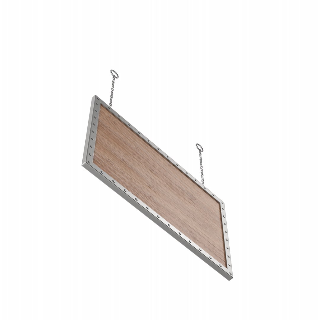 3D Wooden Hanging Signboard Model - TurboSquid 2081364