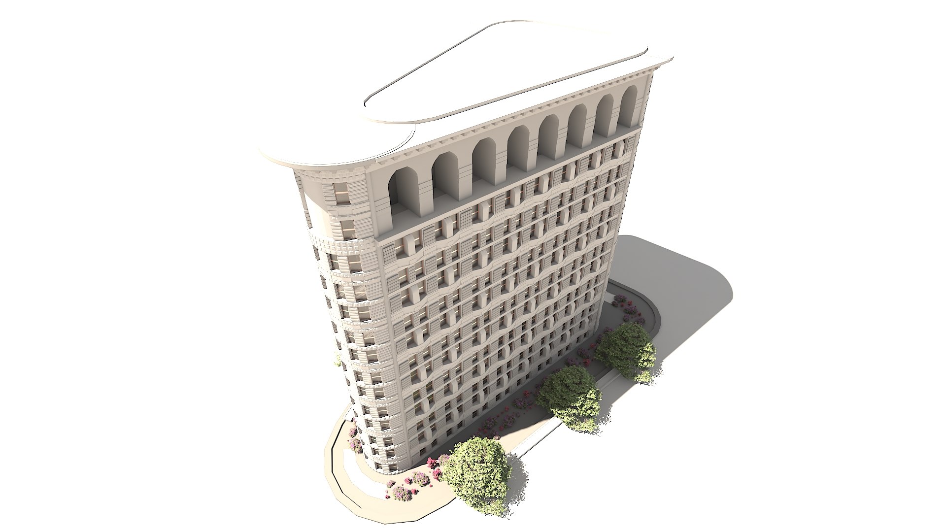 3D Building Flatiron Model - TurboSquid 1346963