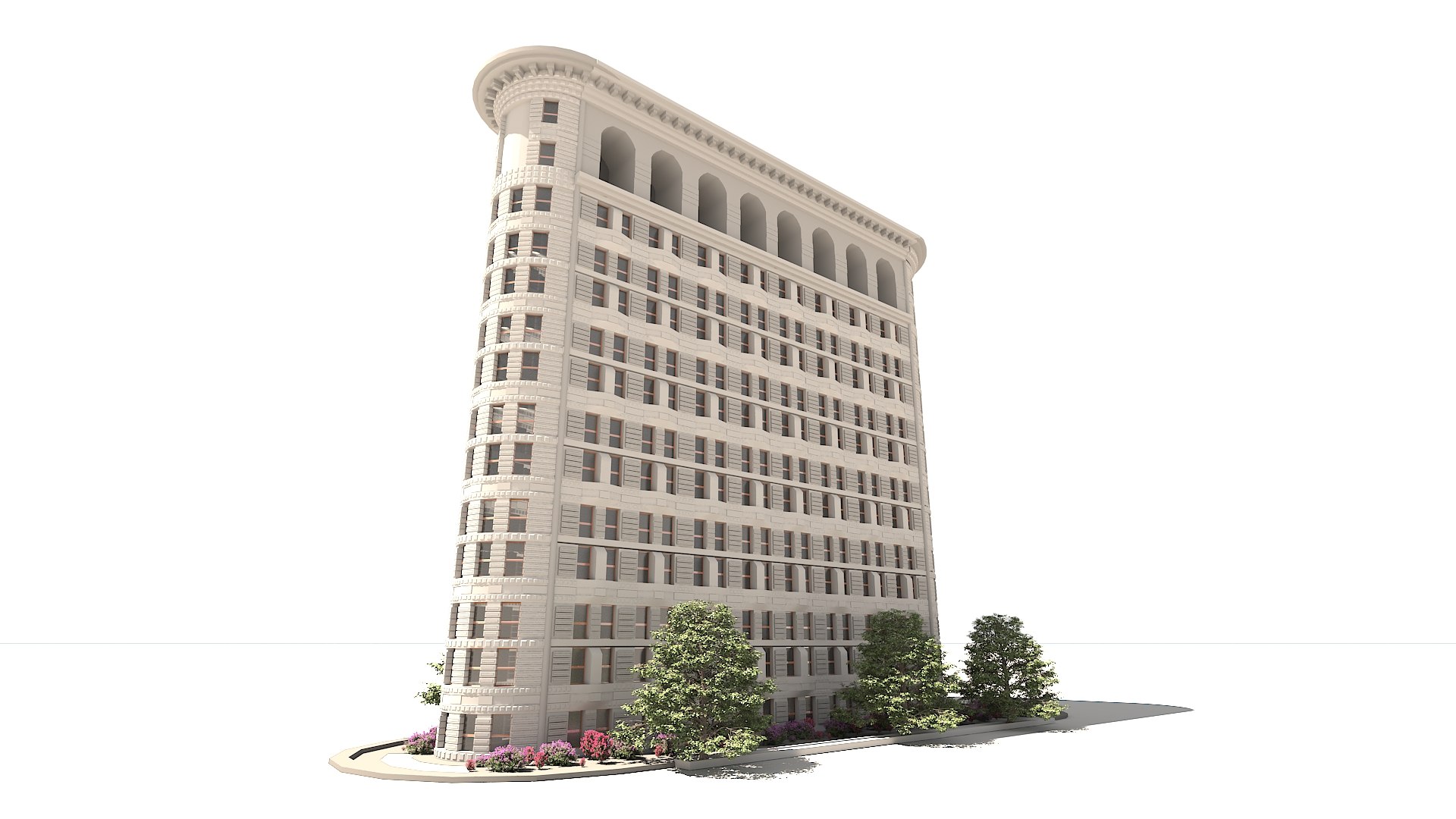 3D Building Flatiron Model - TurboSquid 1346963