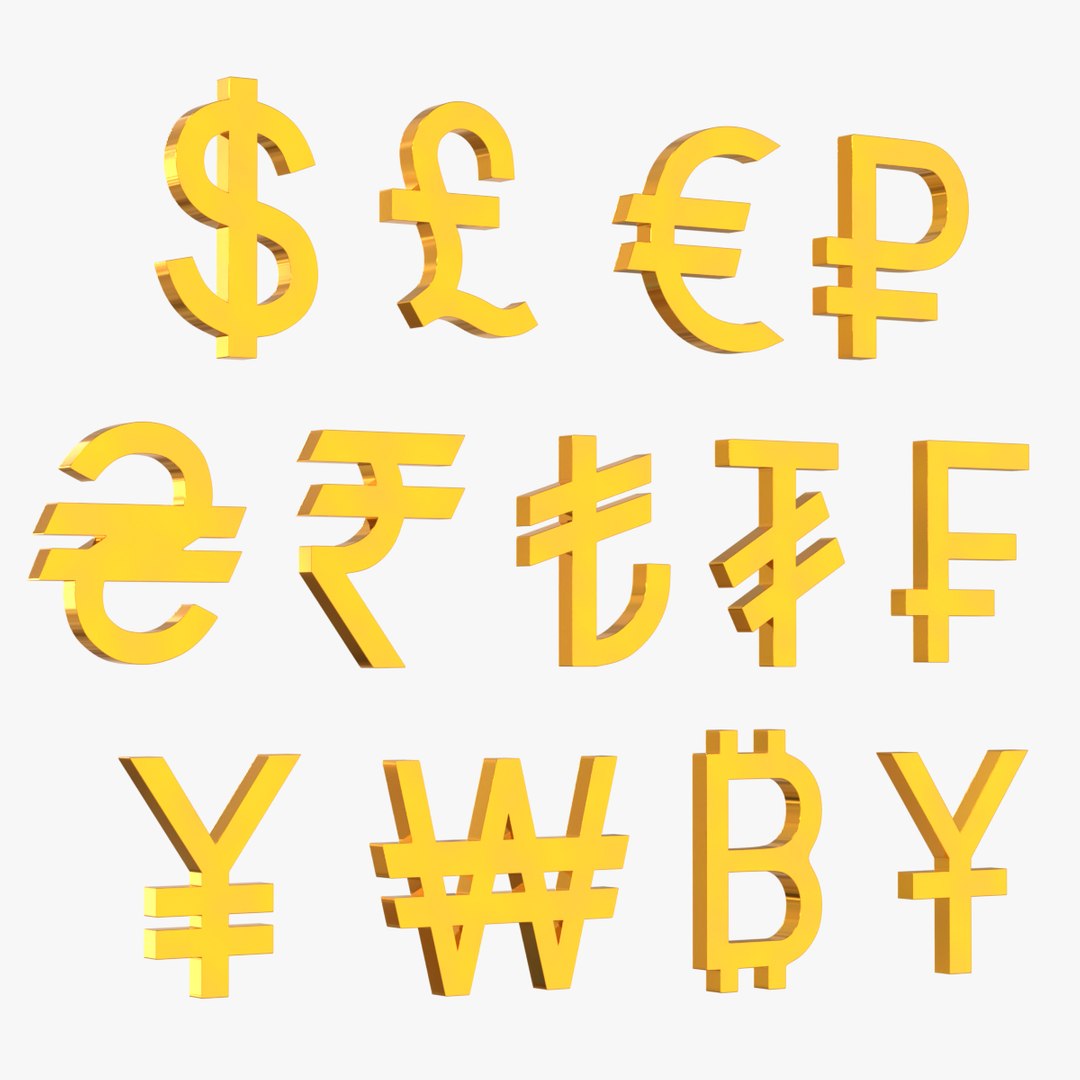 3D Currency Symbols Model - TurboSquid 2068713
