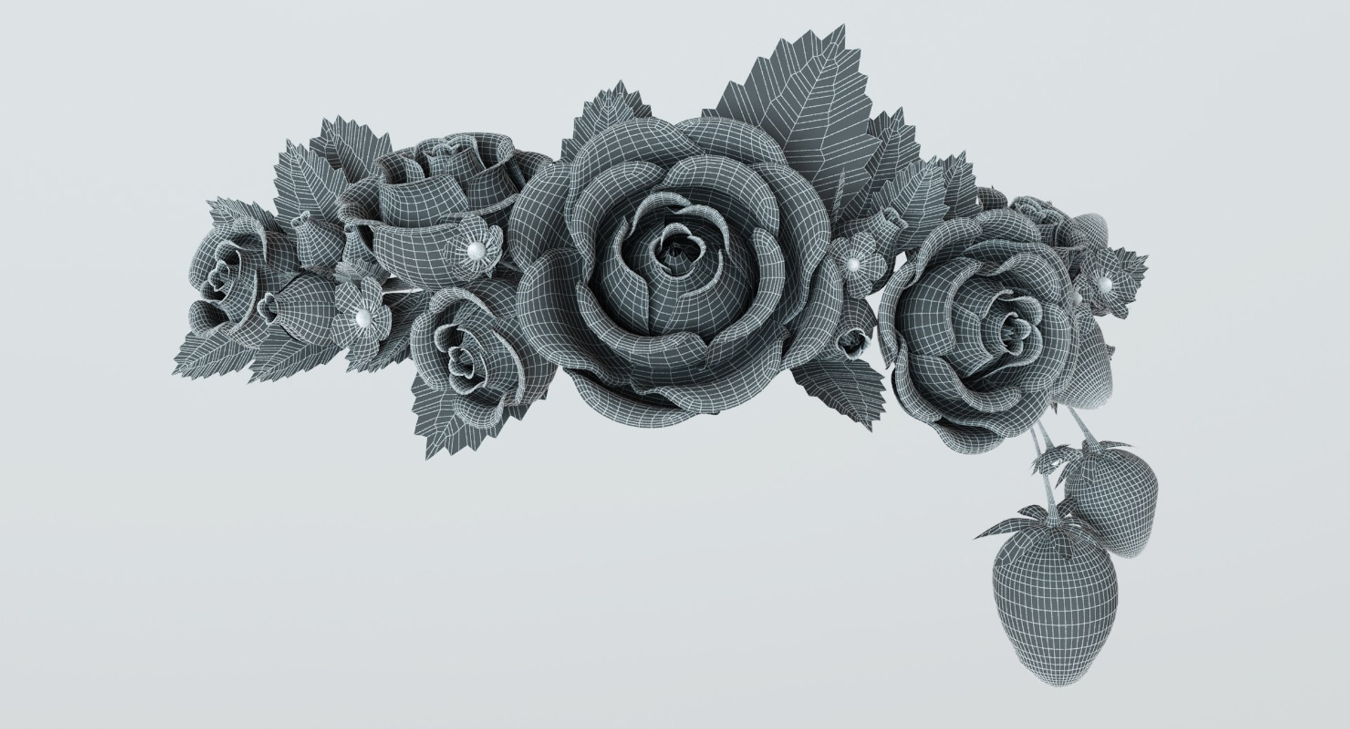 Circlet Flowers 3D Model - TurboSquid 1431543