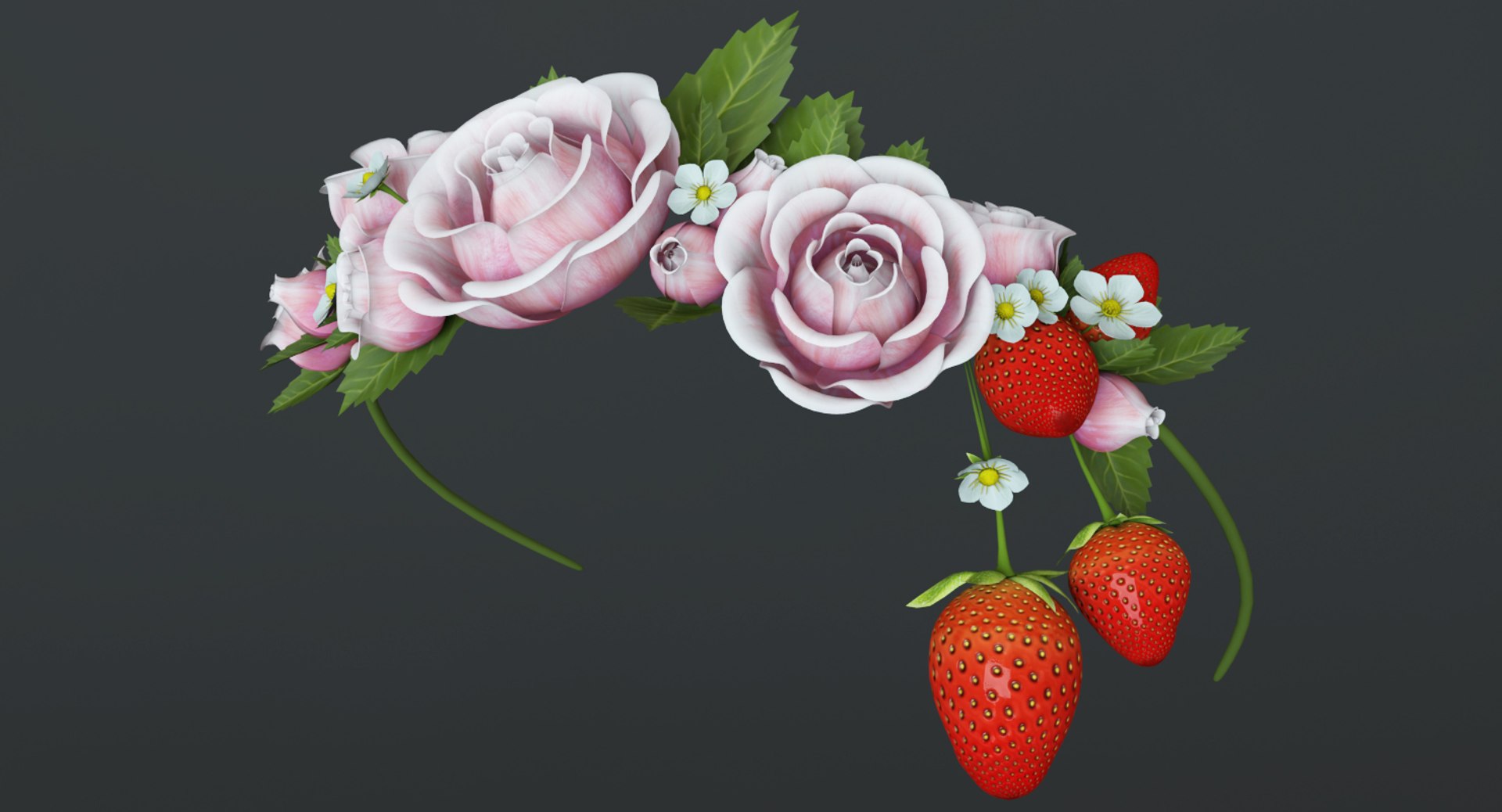Circlet Flowers 3D Model - TurboSquid 1431543