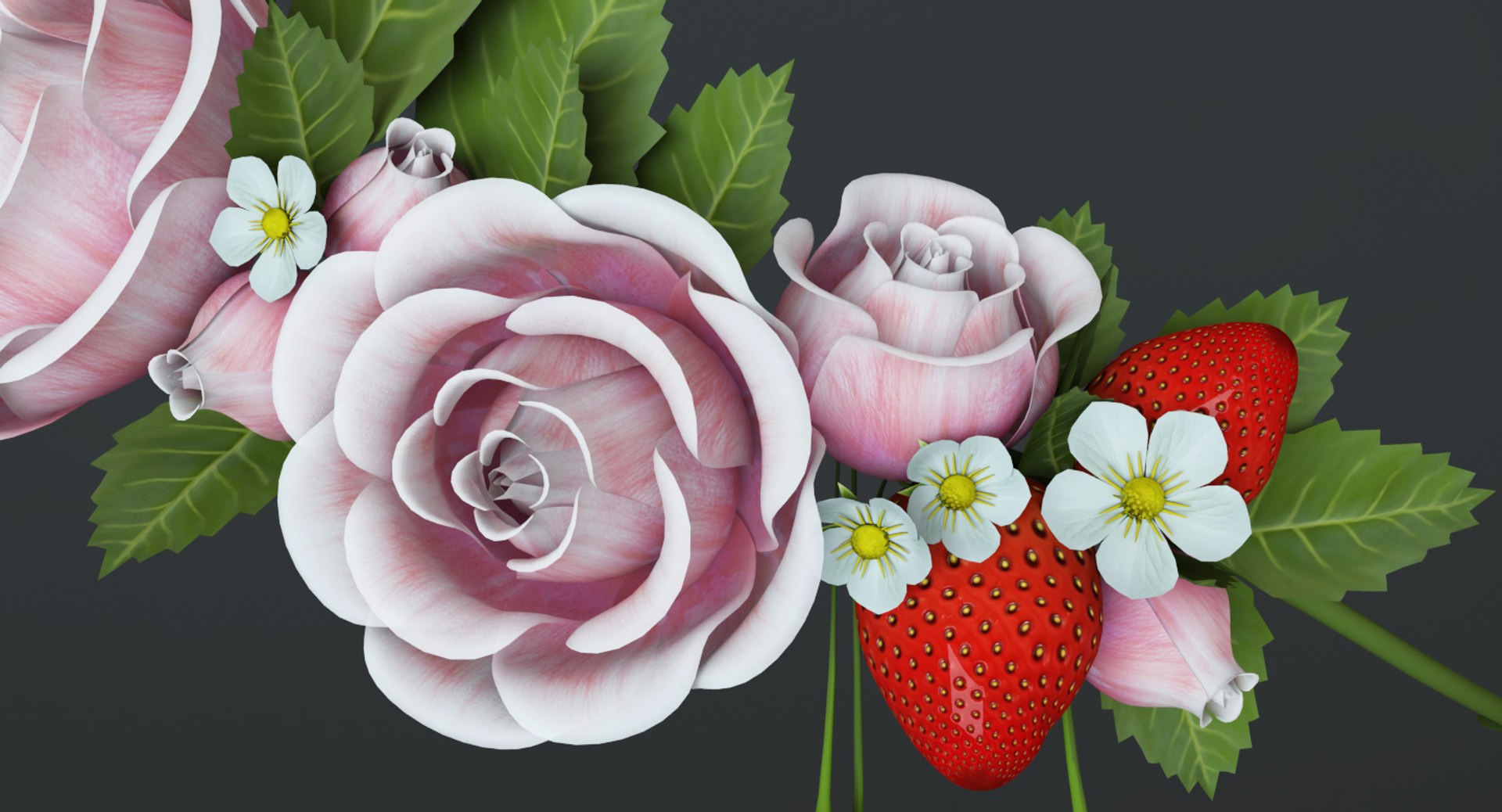 Circlet Flowers 3D Model - TurboSquid 1431543