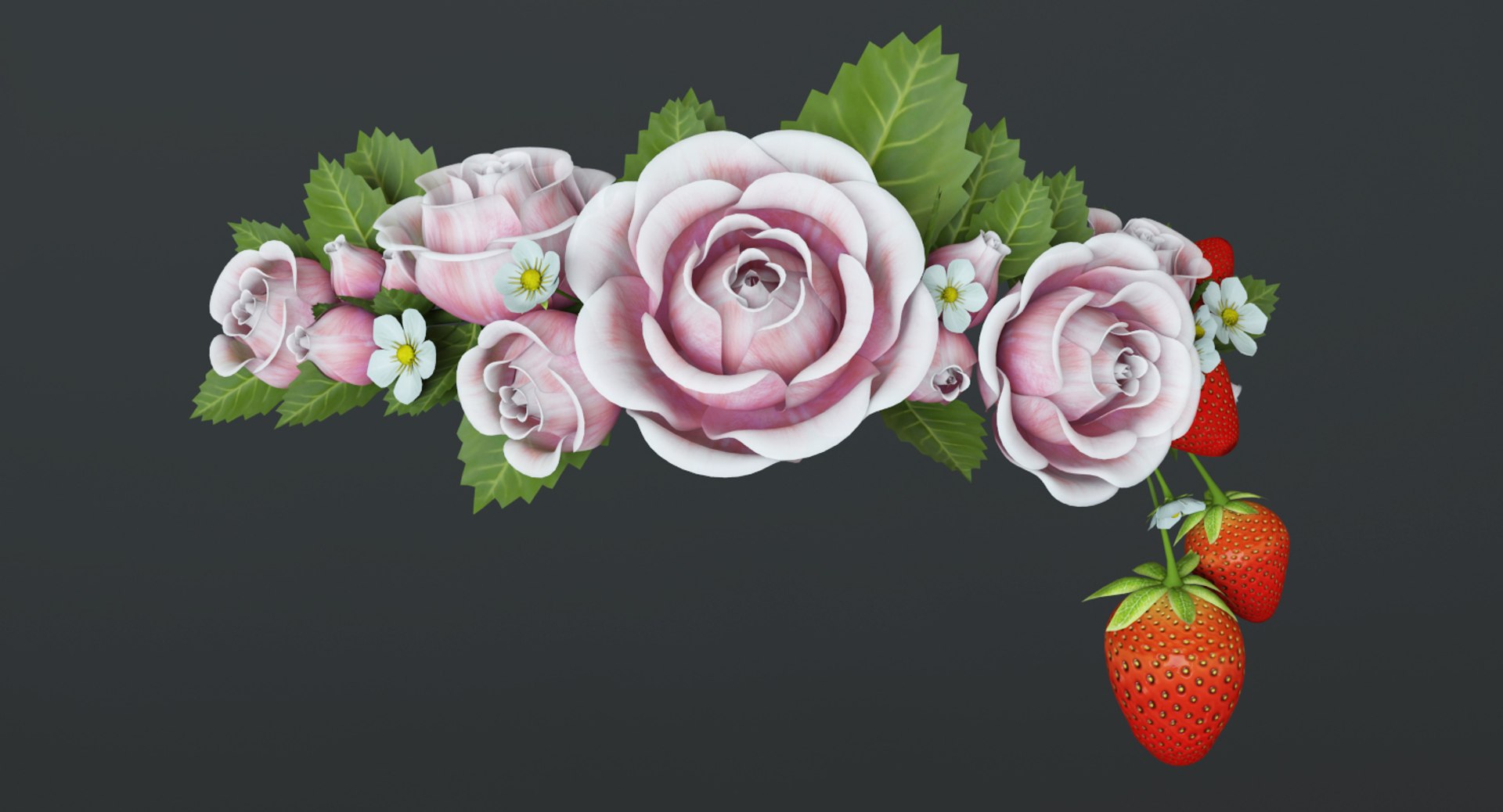 Circlet Flowers 3D Model - TurboSquid 1431543