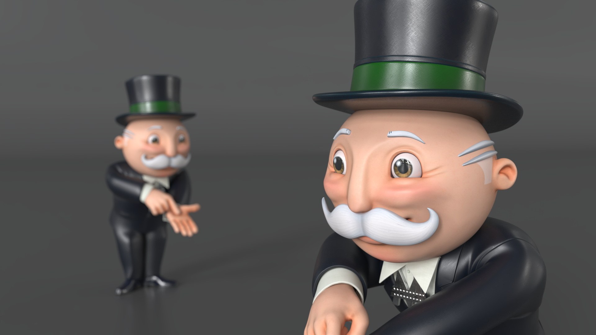 Mr Monopoly Trading Pose For 3D Print Model - TurboSquid 2287831