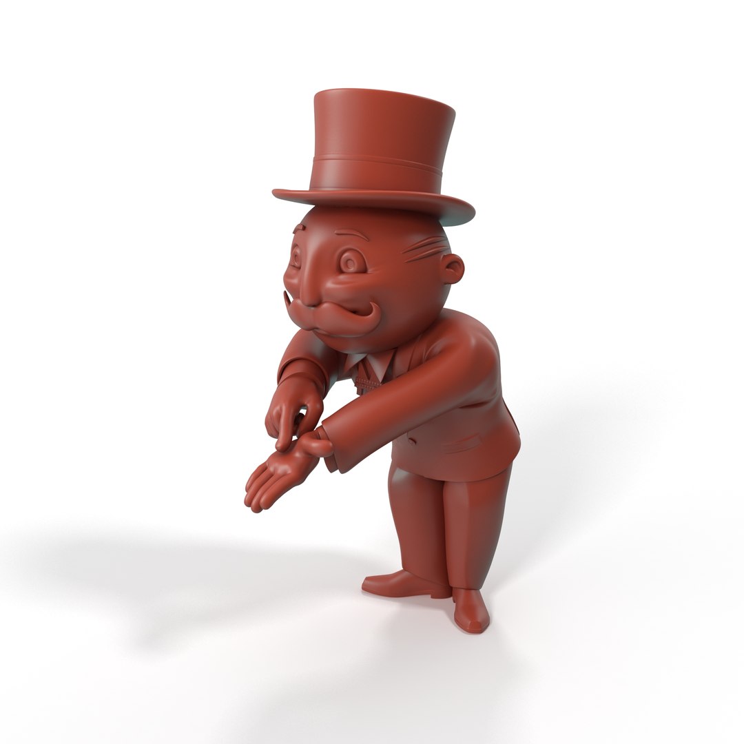 Mr Monopoly Trading Pose For 3D Print Model - TurboSquid 2287831