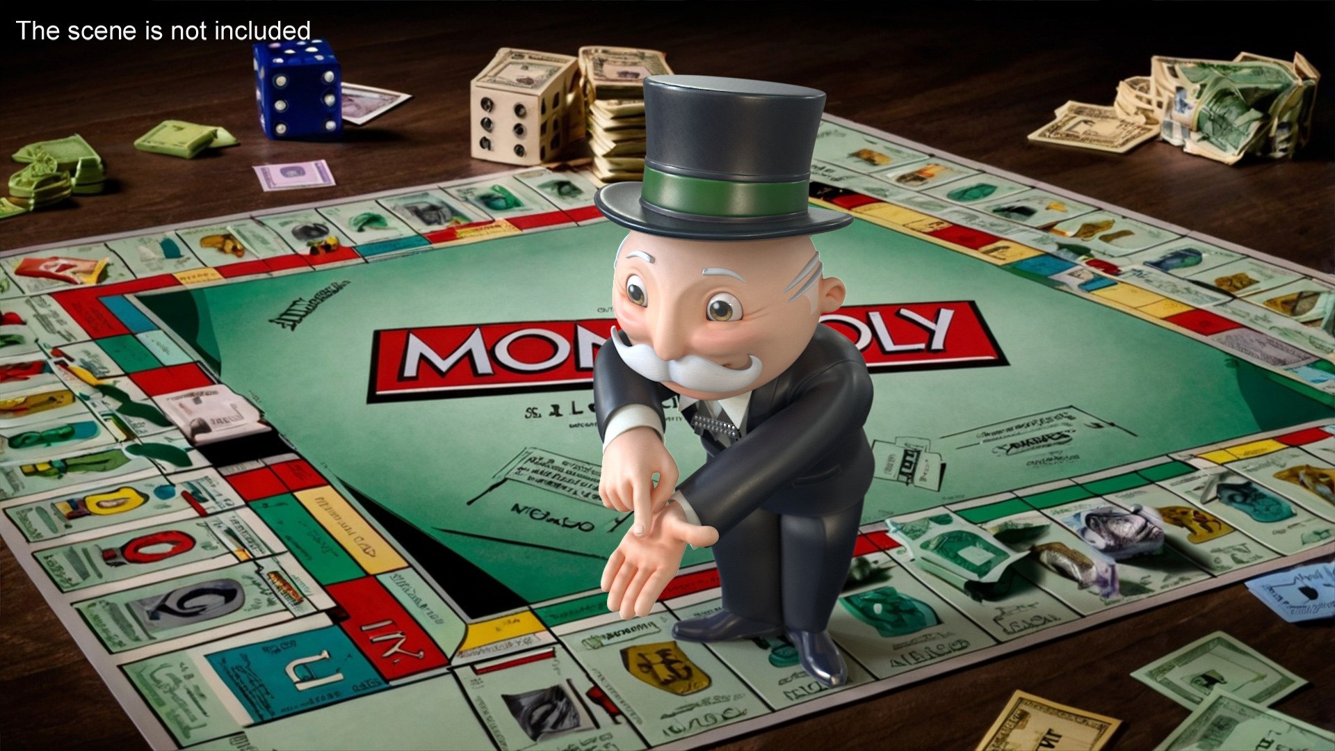 Mr Monopoly Trading Pose For 3D Print Model - TurboSquid 2287831