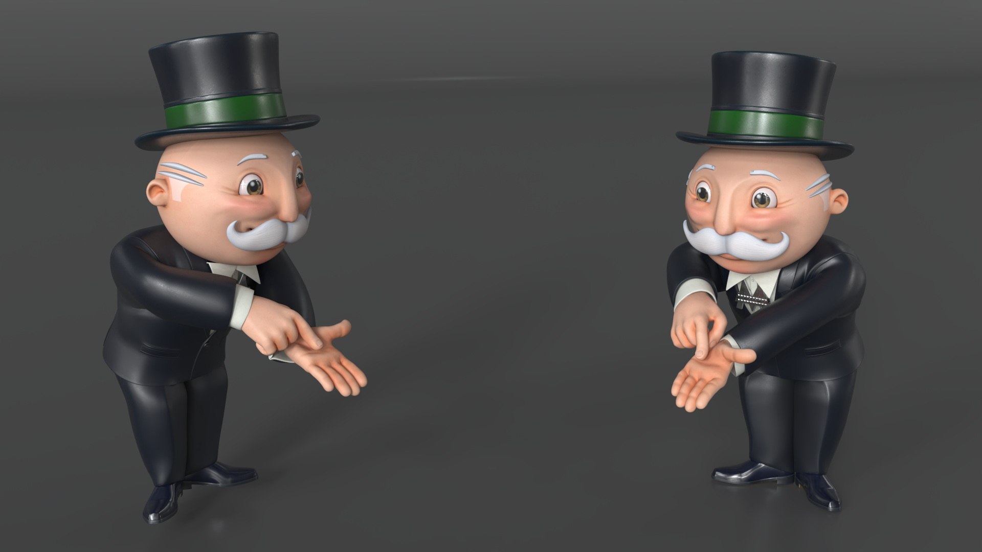 Mr Monopoly Trading Pose For 3D Print Model - TurboSquid 2287831
